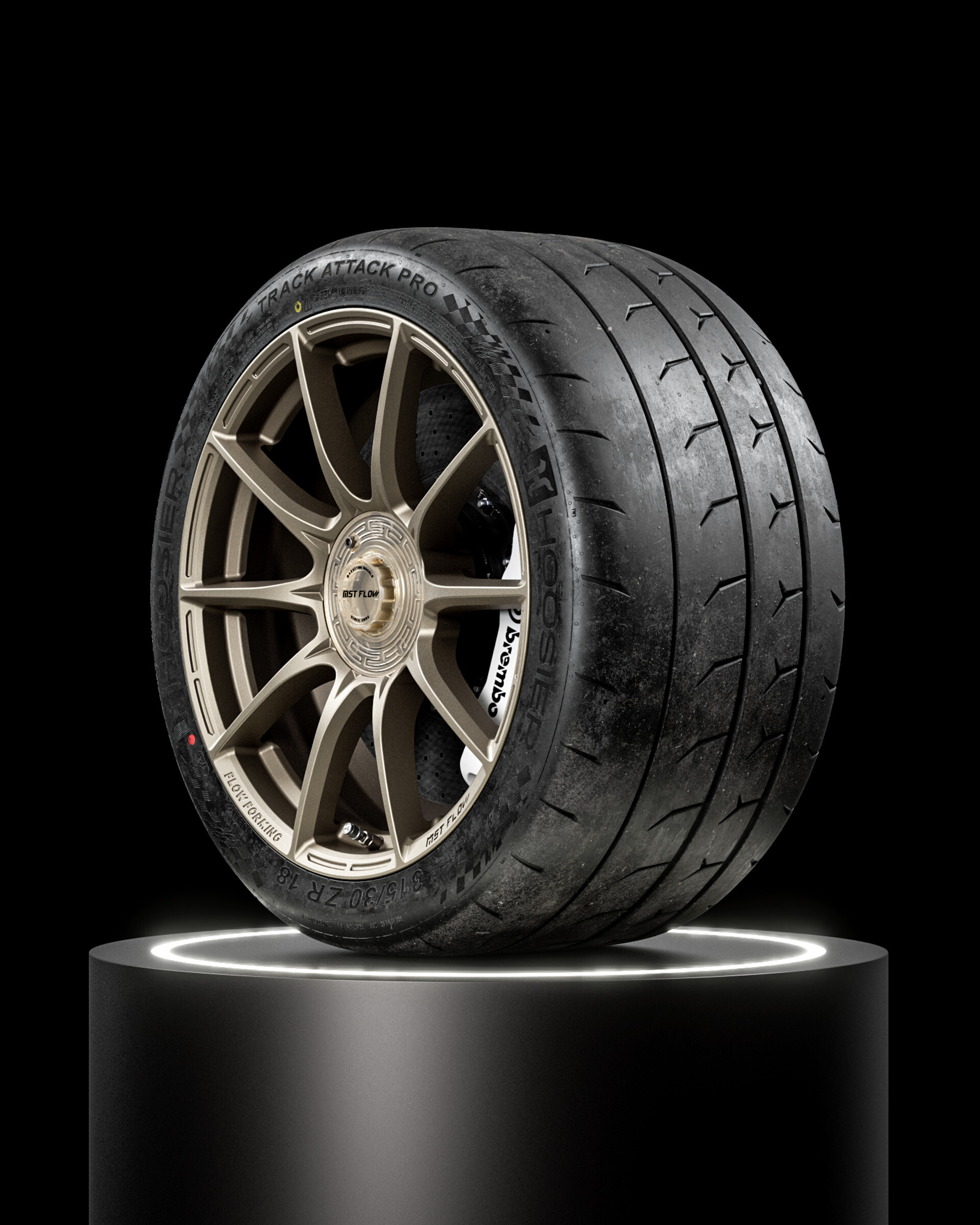 ArtStation - Hoosier® Track Attack Pro • 315/30 R18 (98Y) 200/A/A • (Real World Details)