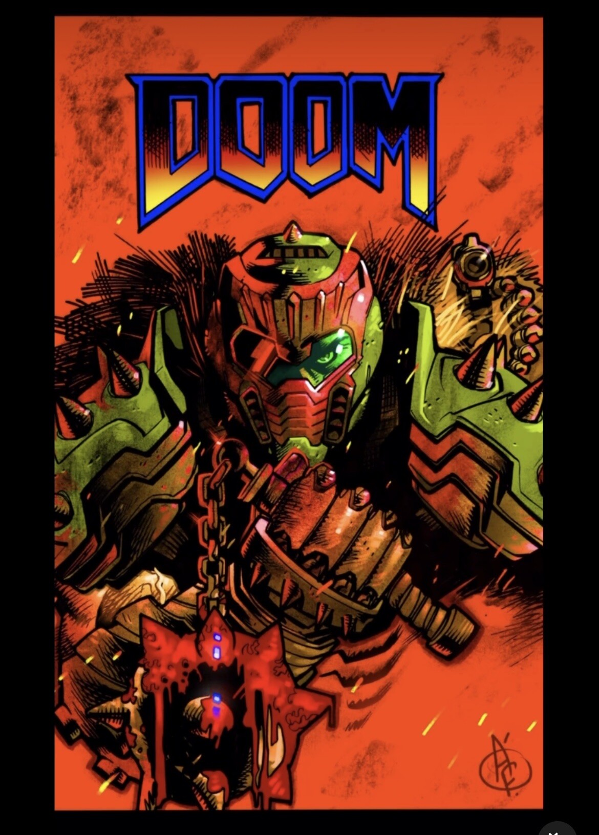 ArtStation - Fan art of Doom Dark Ages. Digital colors