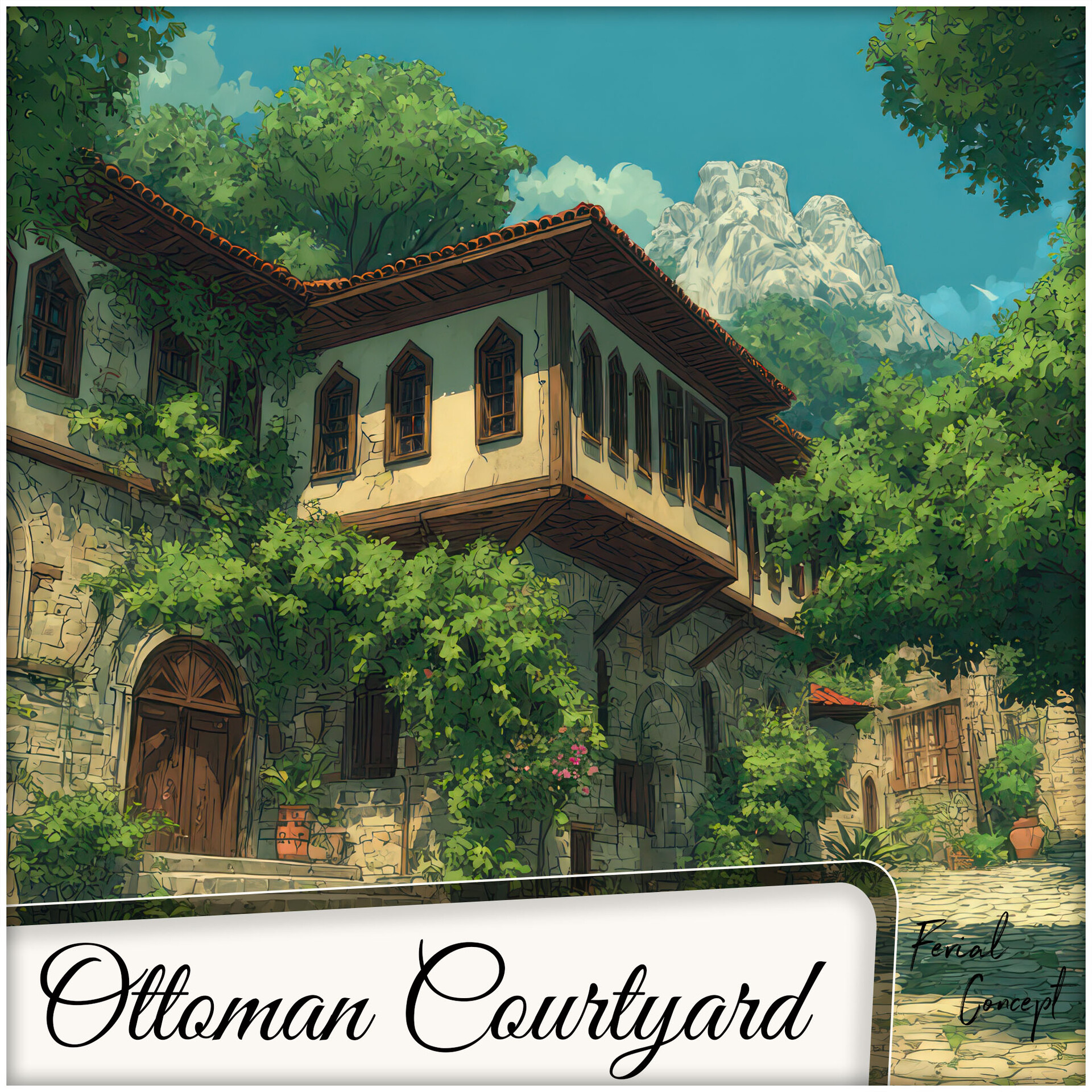 ArtStation - 🔹220 Ottoman Courtyard - Cartoon Concept Reference Image ...