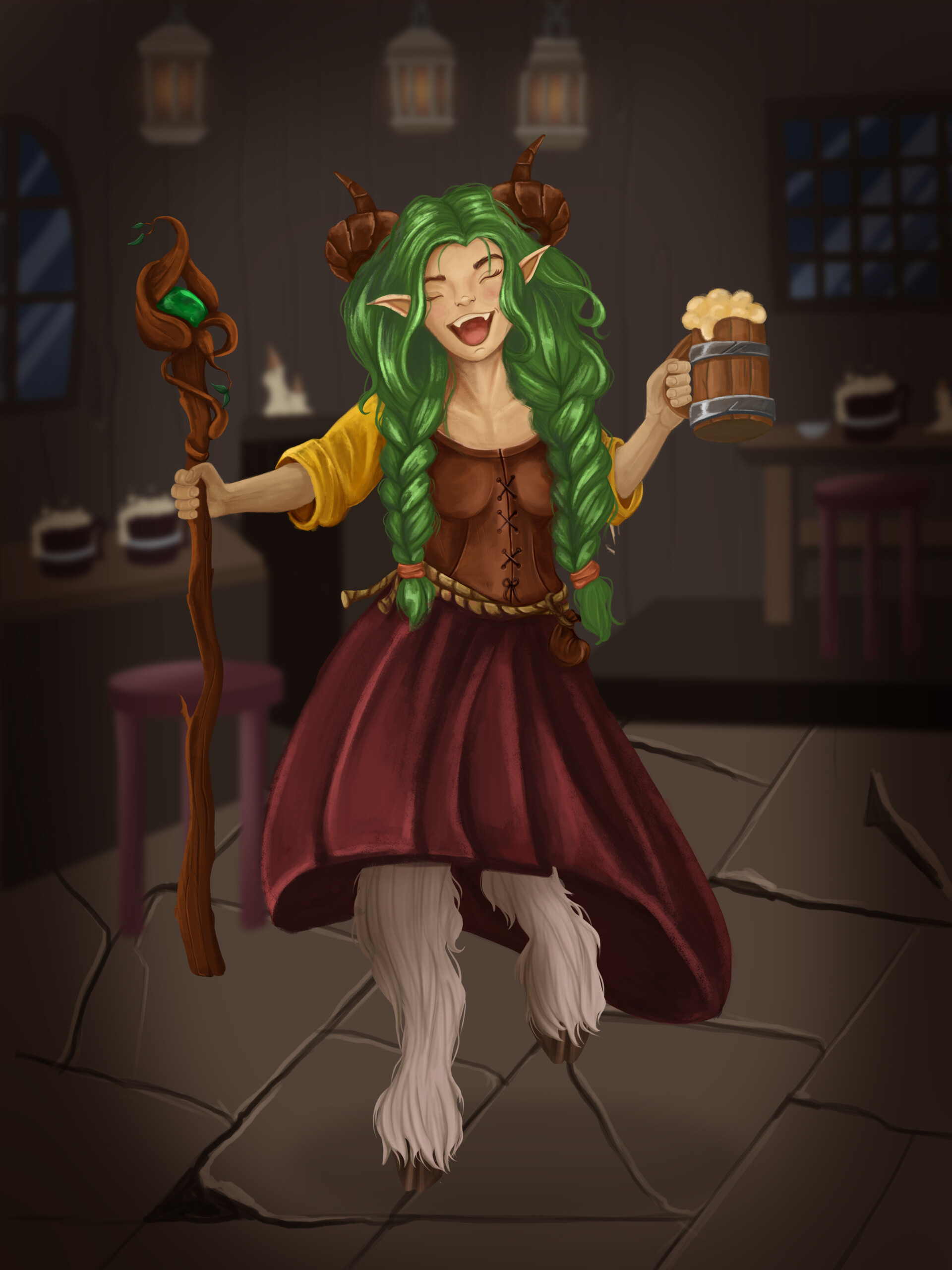 ArtStation - My DnD Character – Satyr Druid