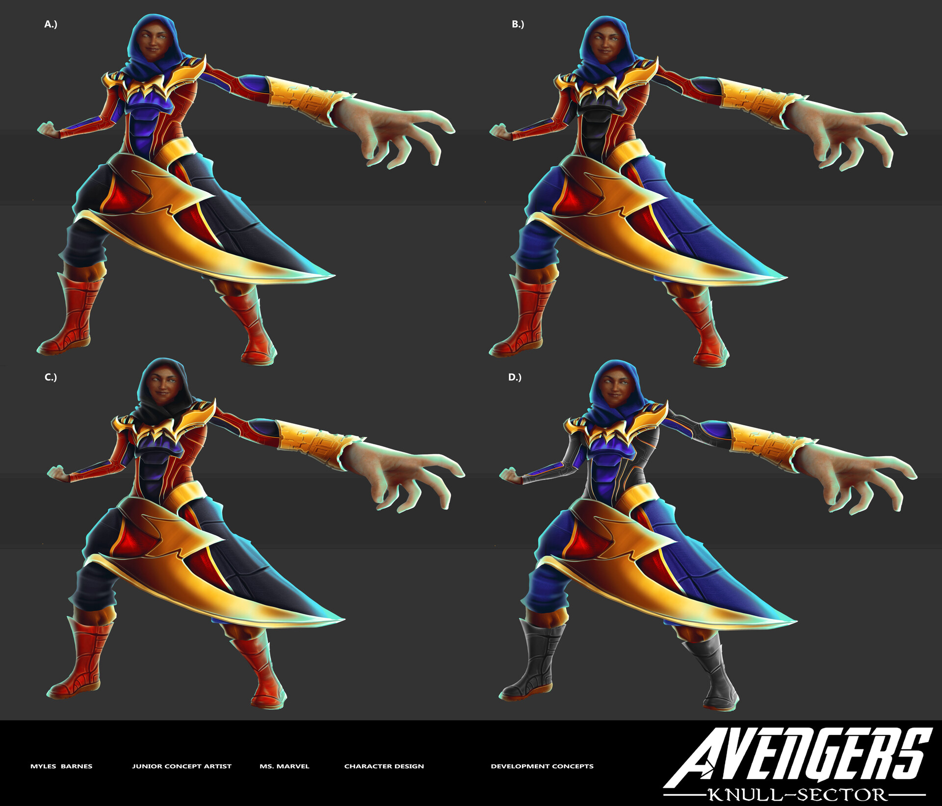 Myles Barnes - Avengers Knull Sector - Ms. Marvel Concept Art