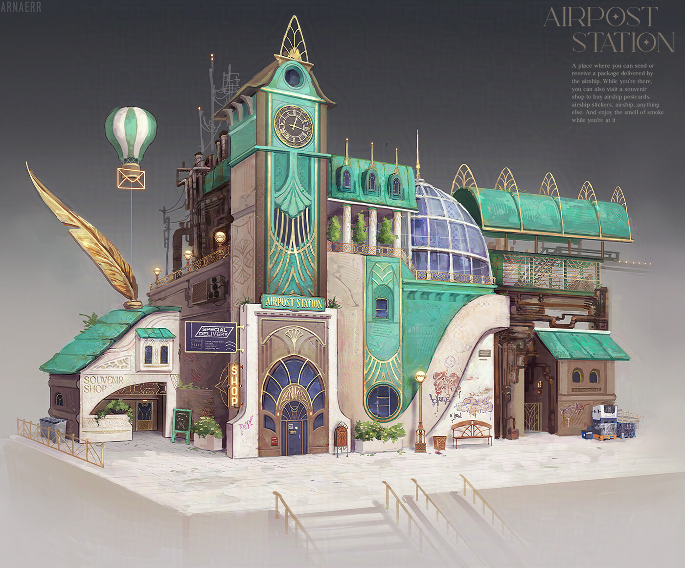 ArtStation - airpost station
