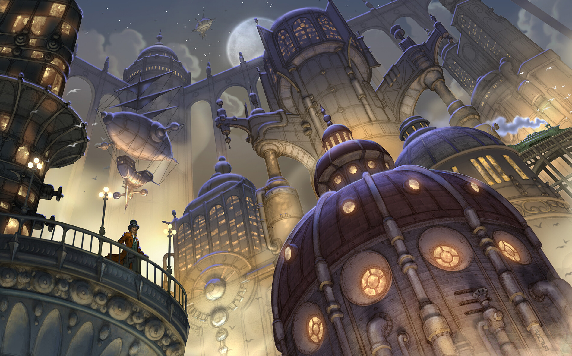 ArtStation - Steampunk city
