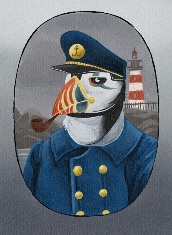 ArtStation - Sea Captain Puffin