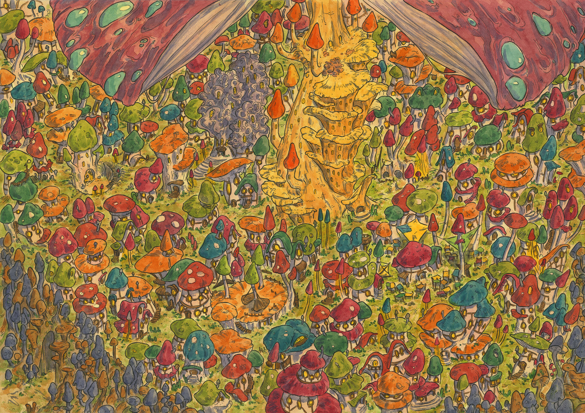 ArtStation - Map of The Great Map of the Mushroom Kingdom, Micelia ...