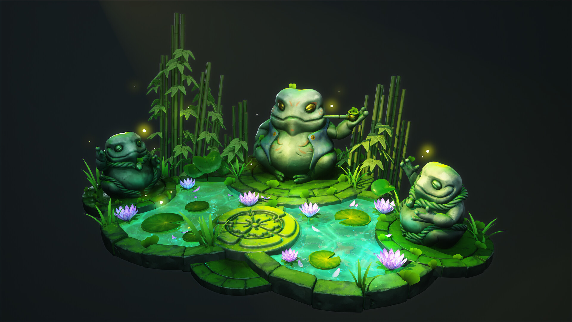 ArtStation - Frog Pond Diorama