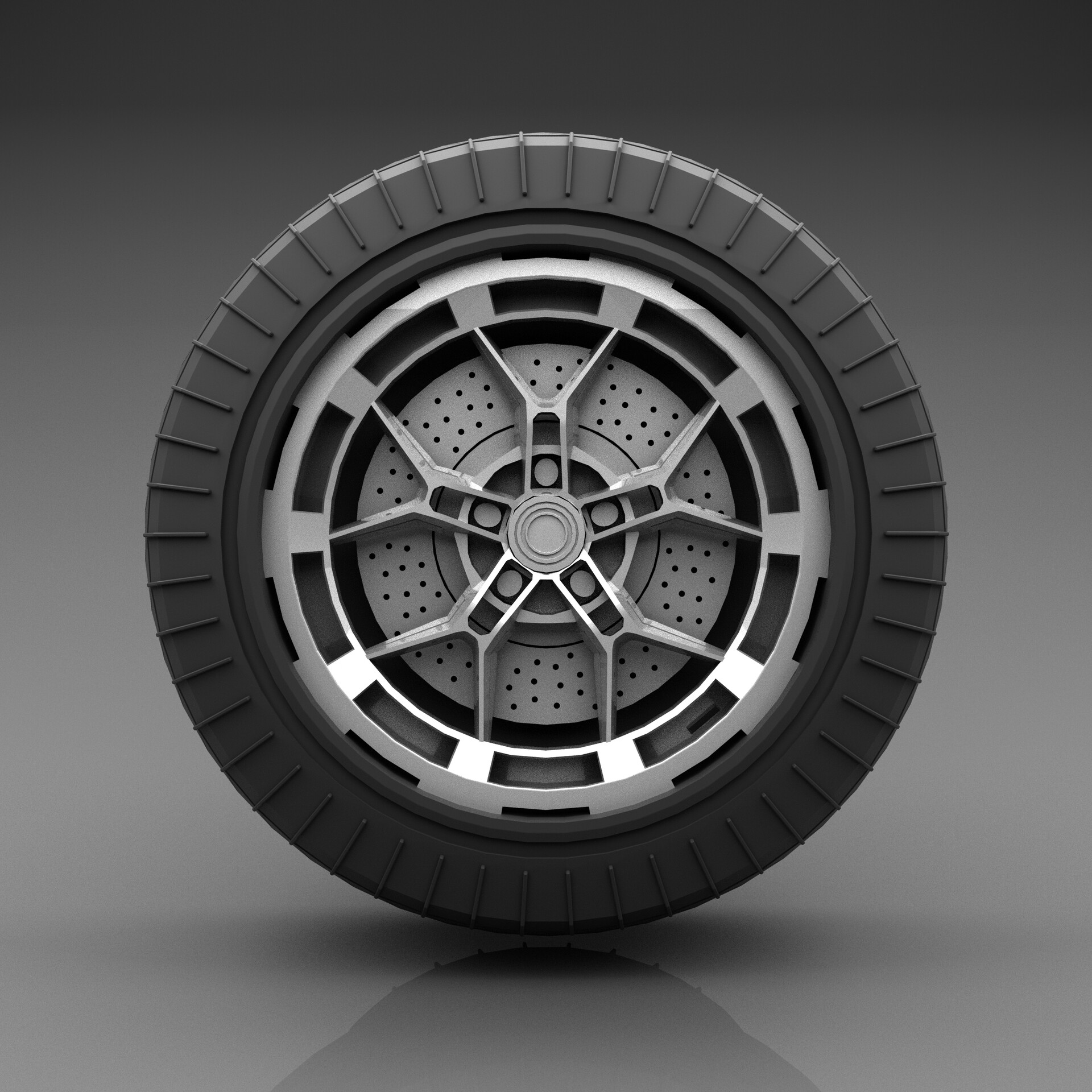 ArtStation - 3D Car Wheel Model