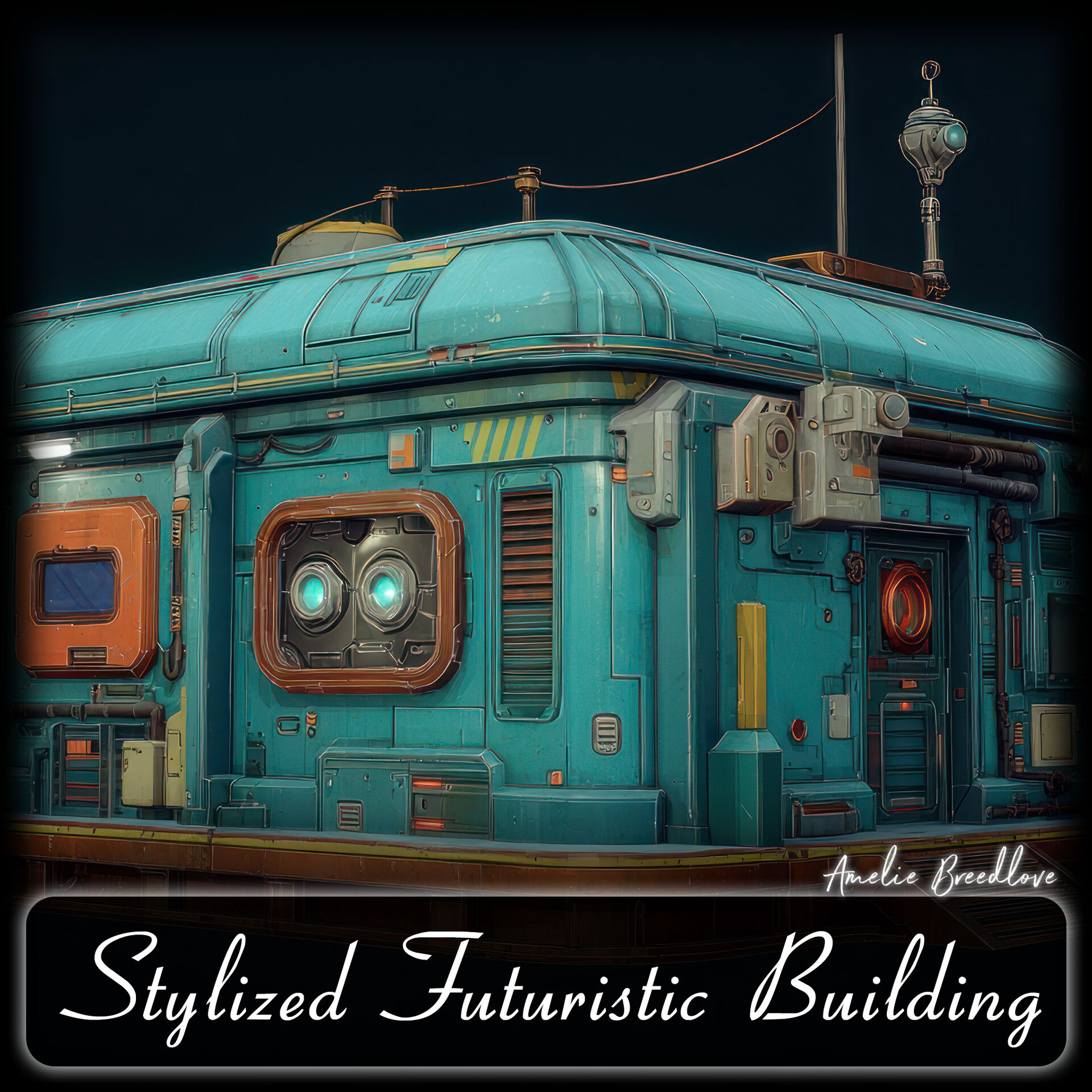 Amelie Concept - 200 Stylized Futuristic Building Reference Pack | 4K ...