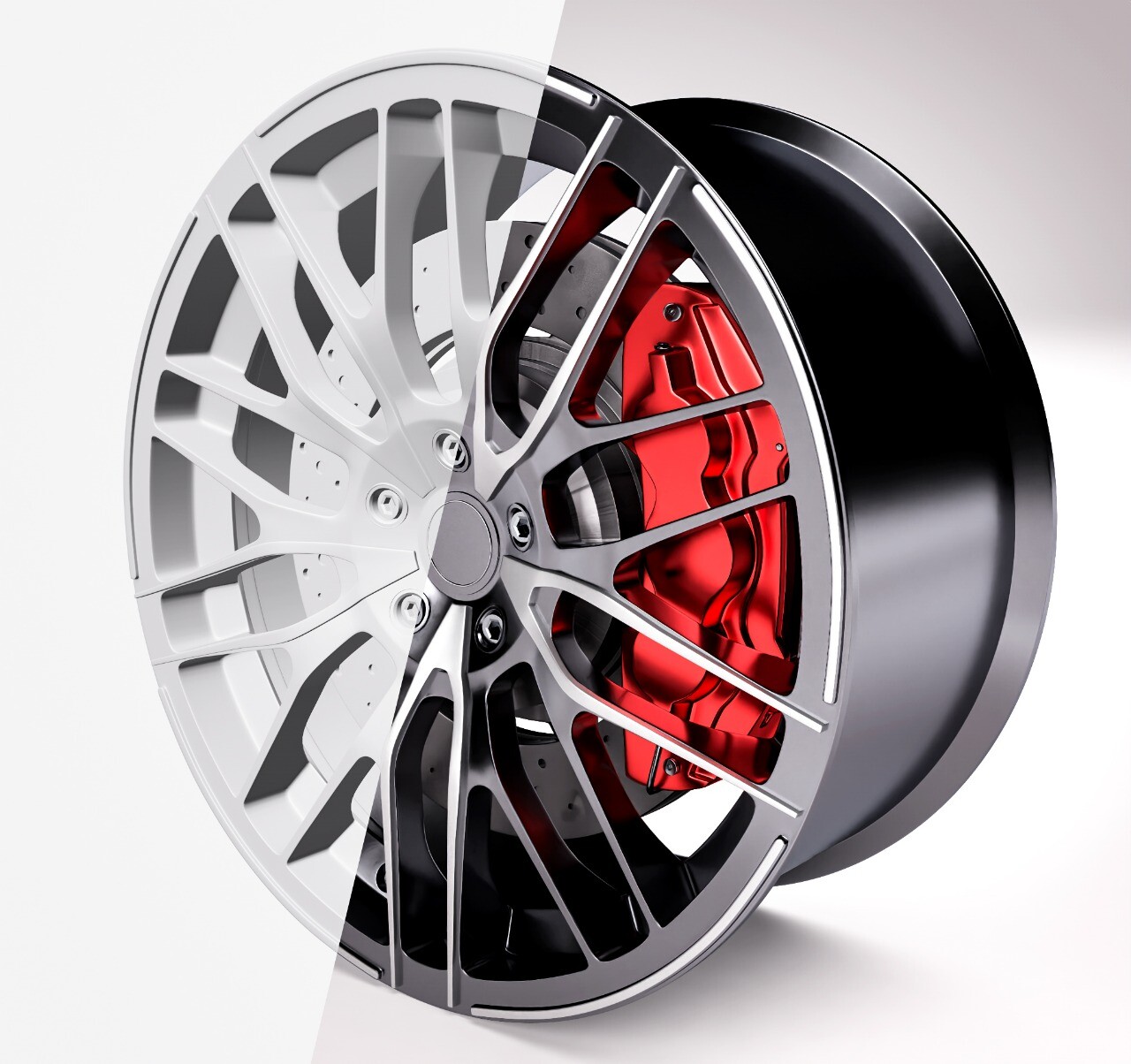 ArtStation - Car Rim & Disk Brake Model