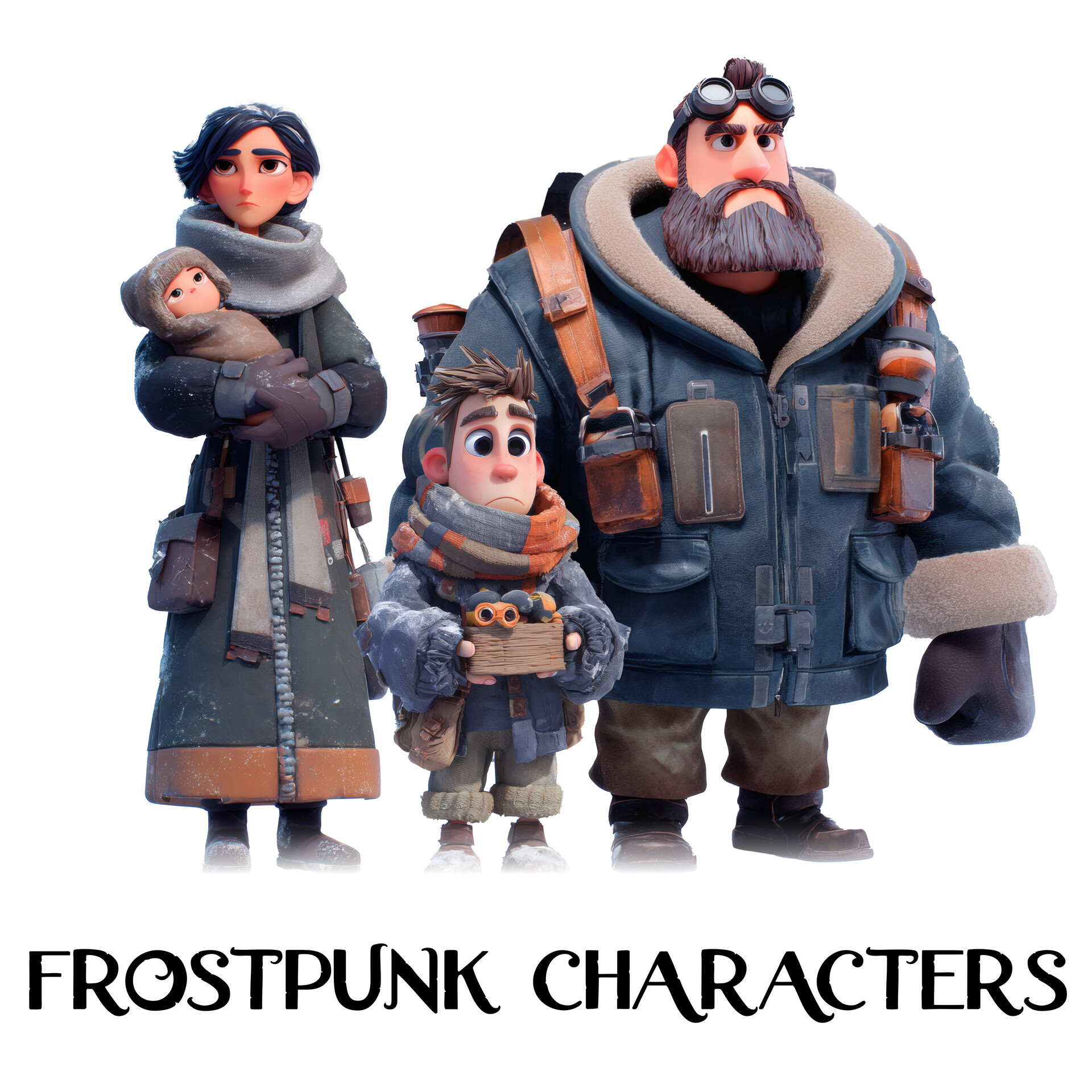 ArtStation - 500 Pixar Frostpunk - Character Reference Image Pack v.1 |4K|
