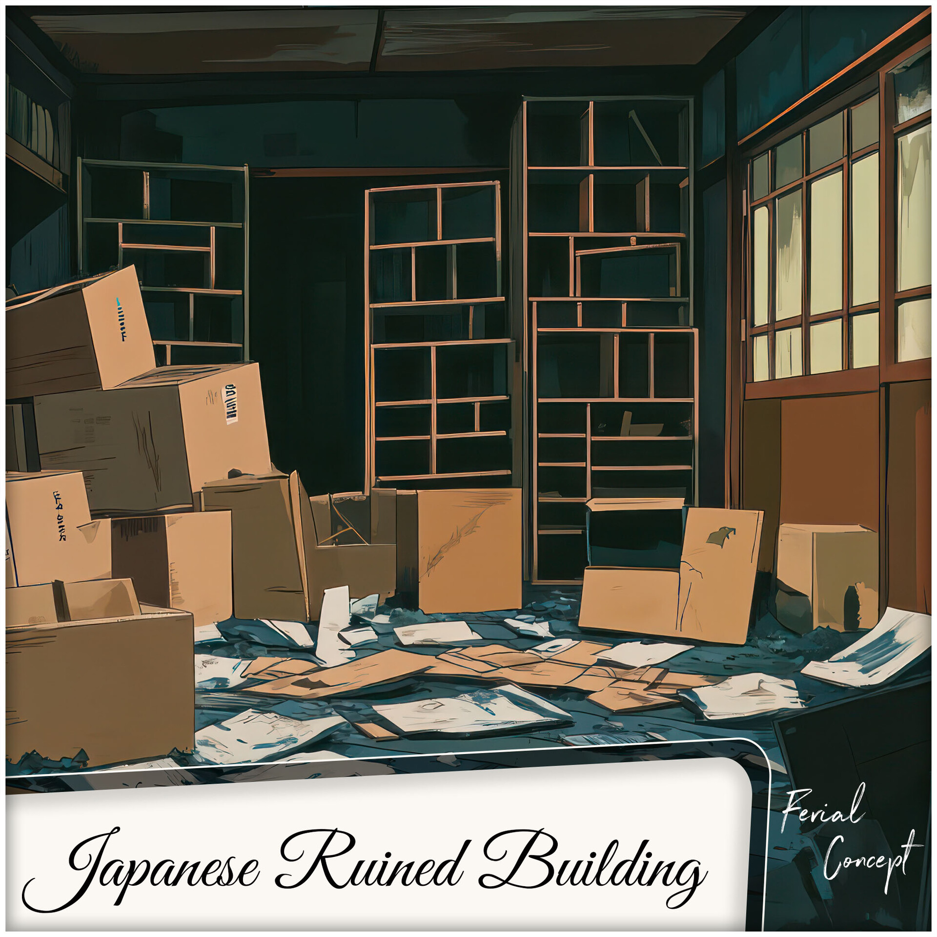 ArtStation - 🔹240 Japanese Ruined Building - Anime Concept Reference ...