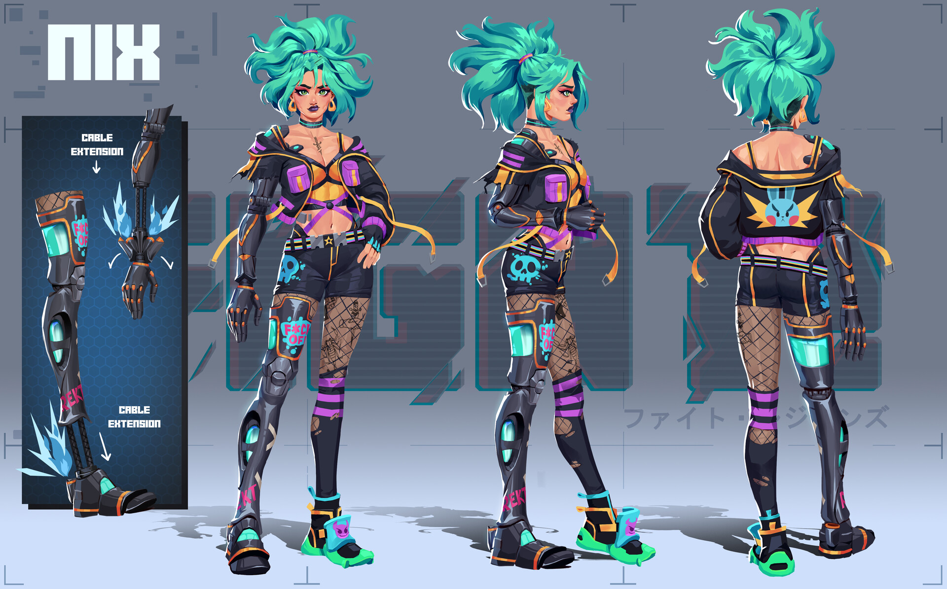 ArtStation - Old Project Character Turnaround - Nix