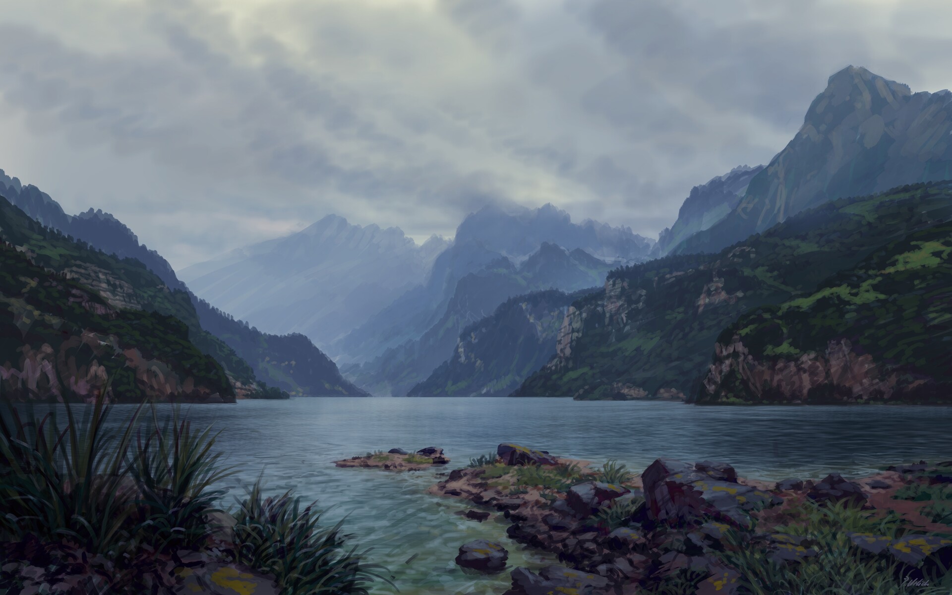 ArtStation - Mountain lake