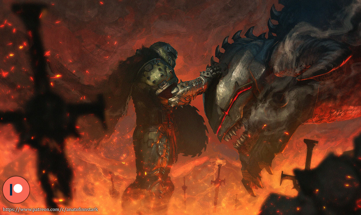 ArtStation - How to train your Serrat ( Doom )