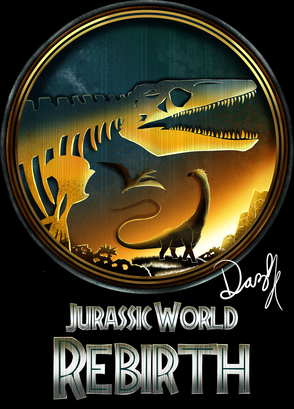 jurassic world rebirth logo coloring page