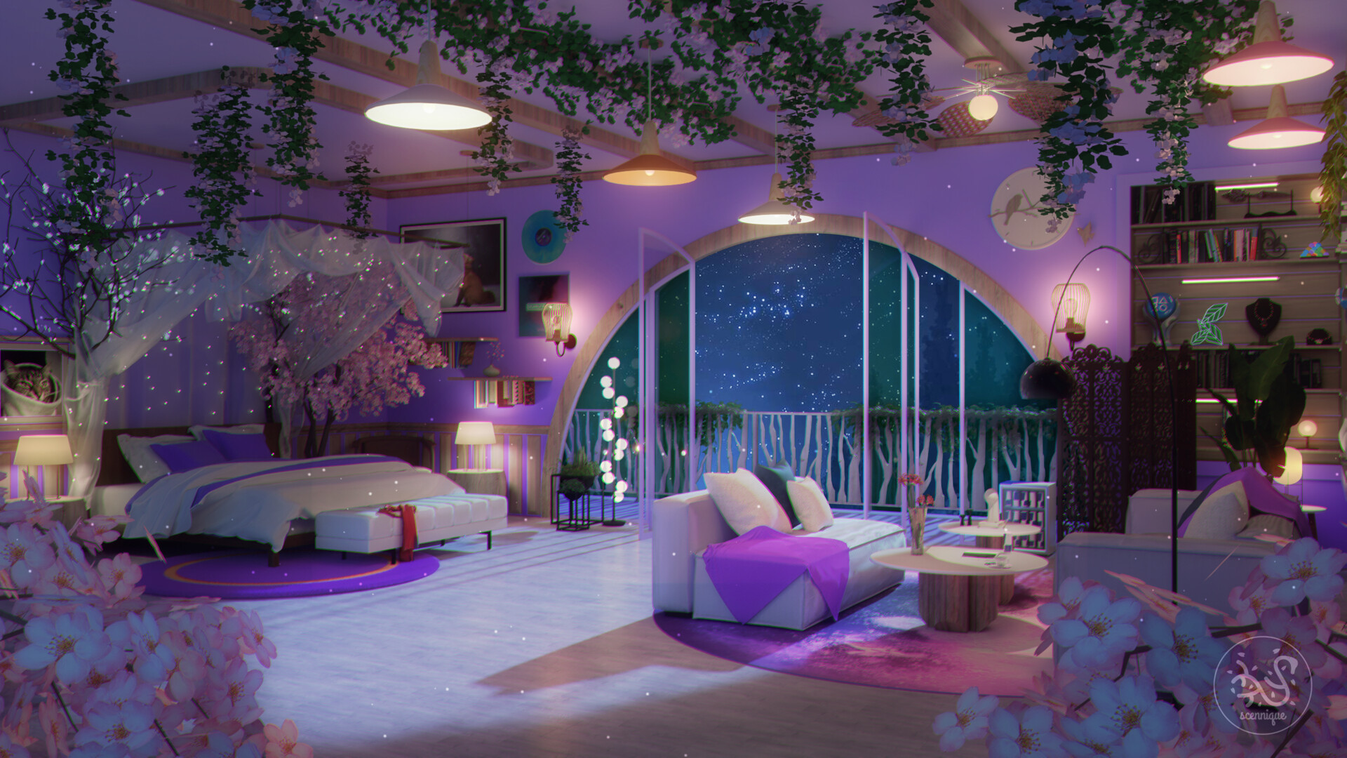 ArtStation - Platinumhuntress cozy bedroom