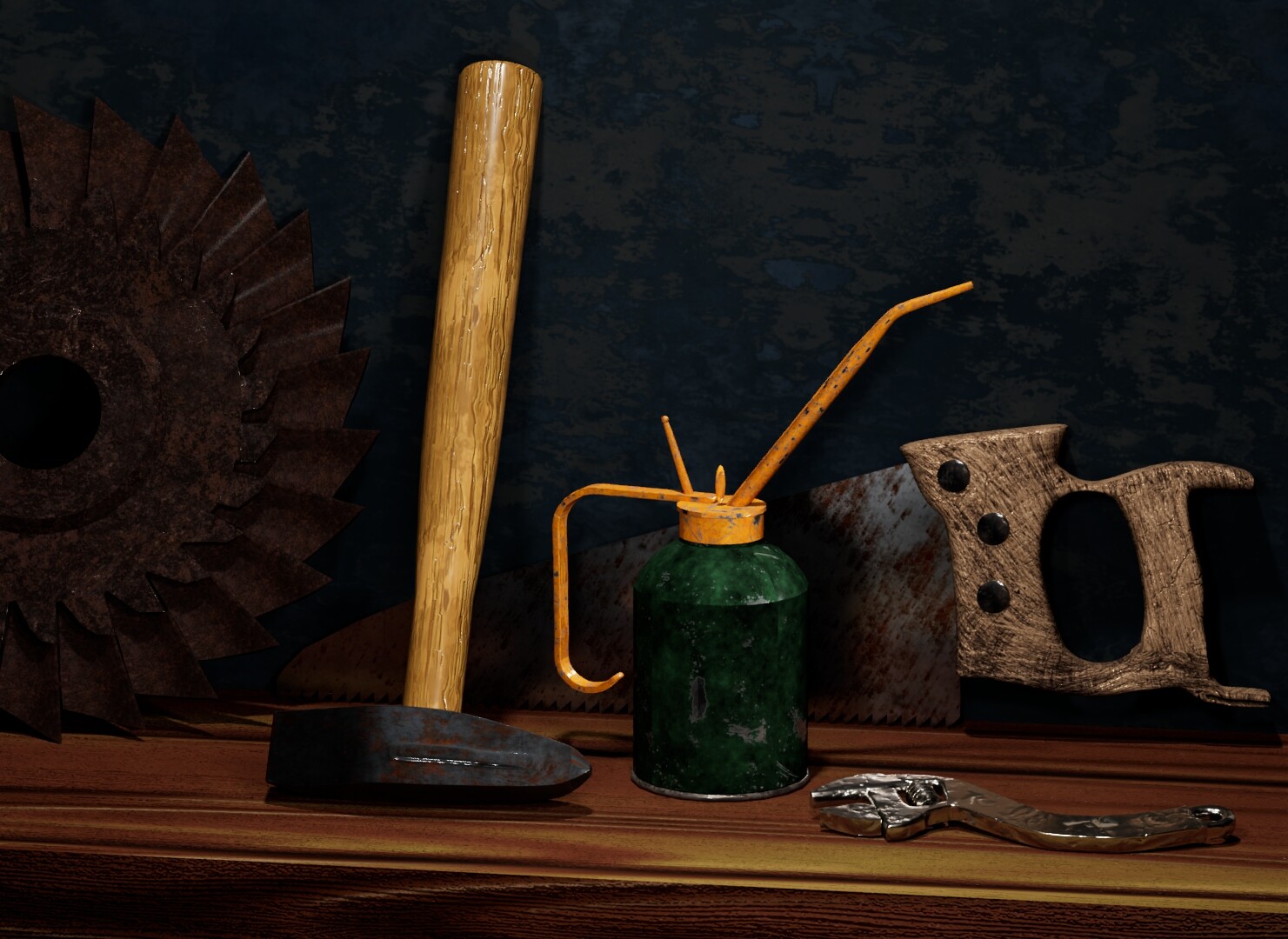 ArtStation - Tool Prop Models on Workbench