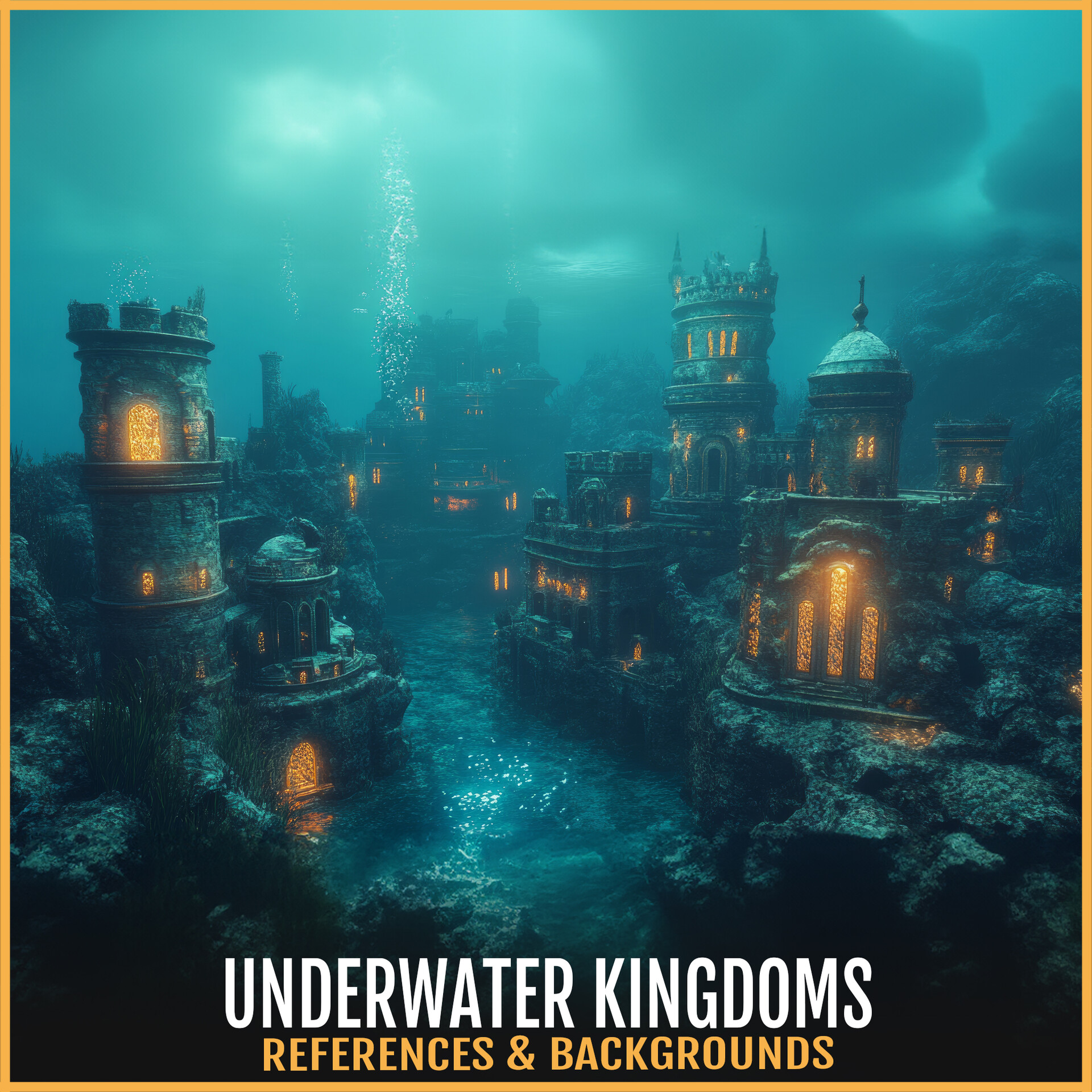 ArtStation - 202 Underwater Kingdoms: Bioluminescent Cities of the Deep