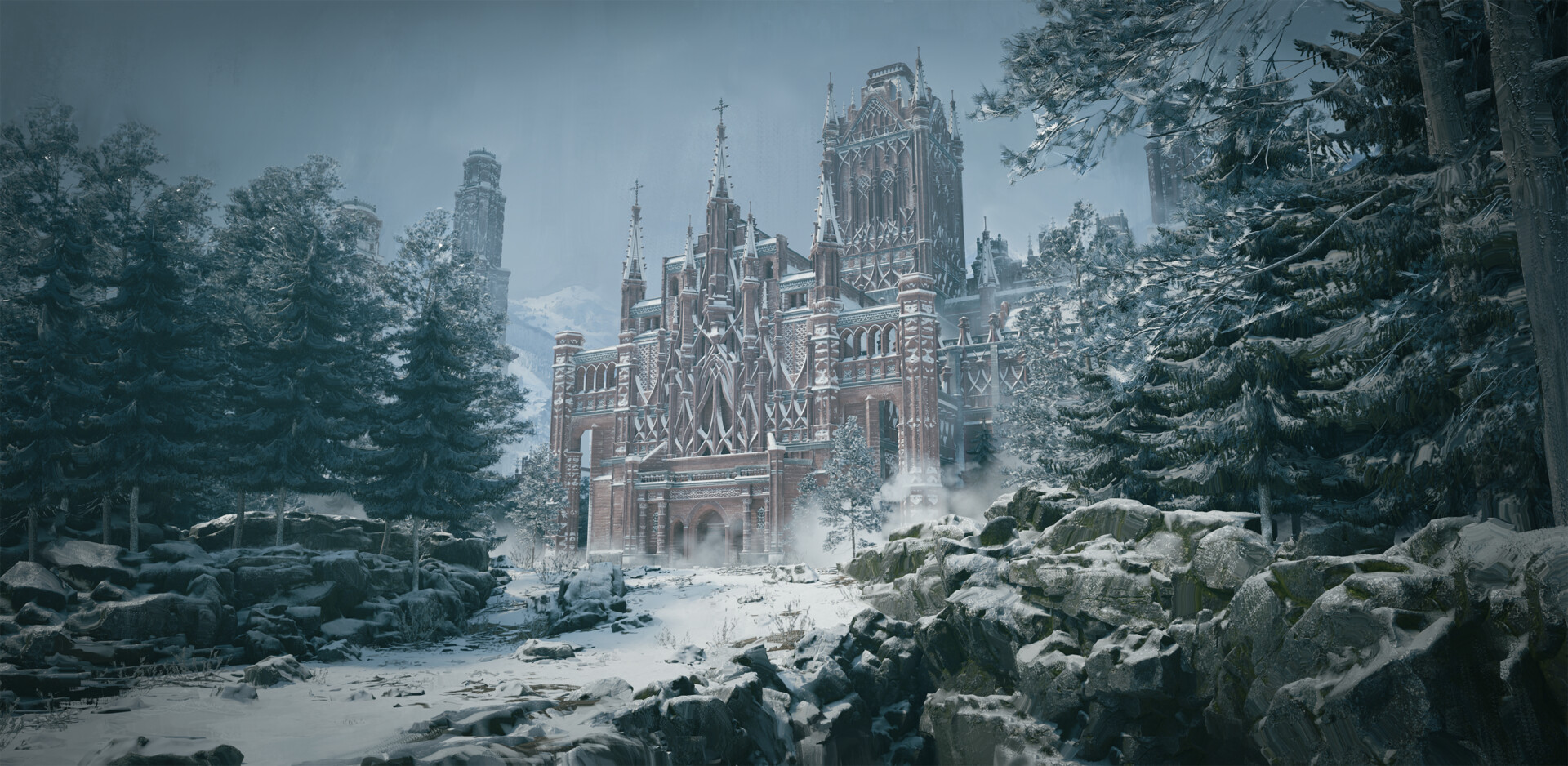 ArtStation - The Church in the Snow