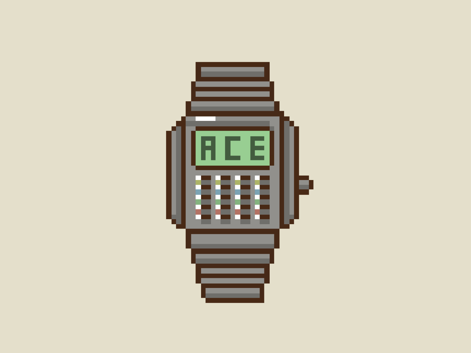 ArtStation - ace retro casio pixel art watch
