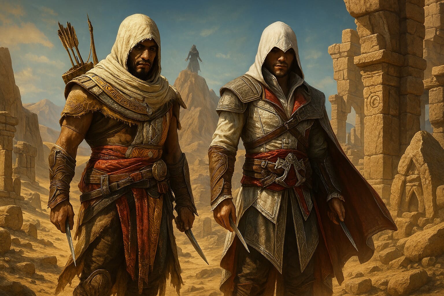 ArtStation - Assassin's Creed: Hall of Fame - Bayek and Ezio (Monster ...