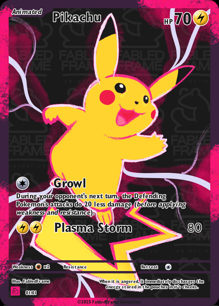 ArtStation - Animated Pokemon TCG Pikachu