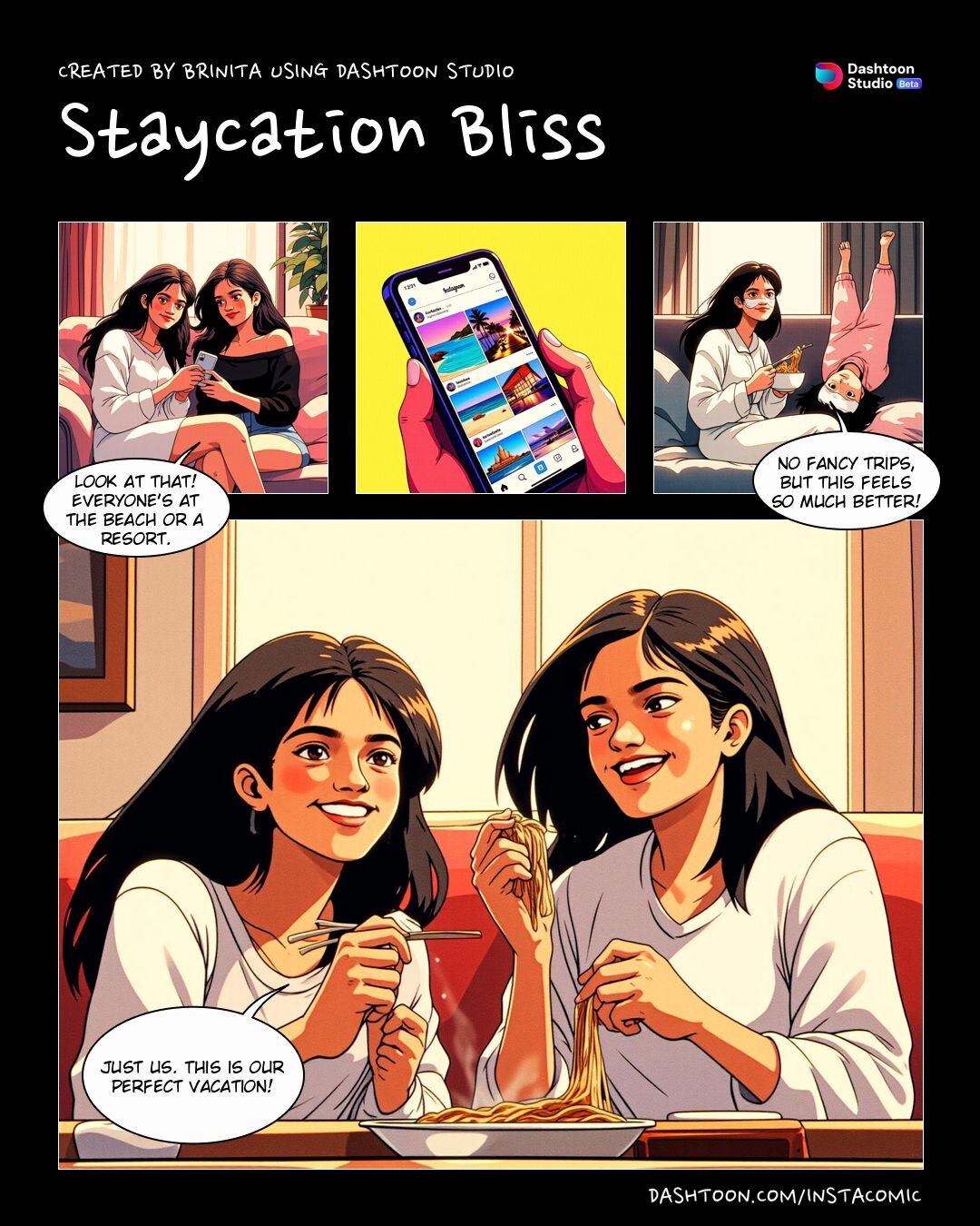 ArtStation - Staycation Bliss - AI Comic