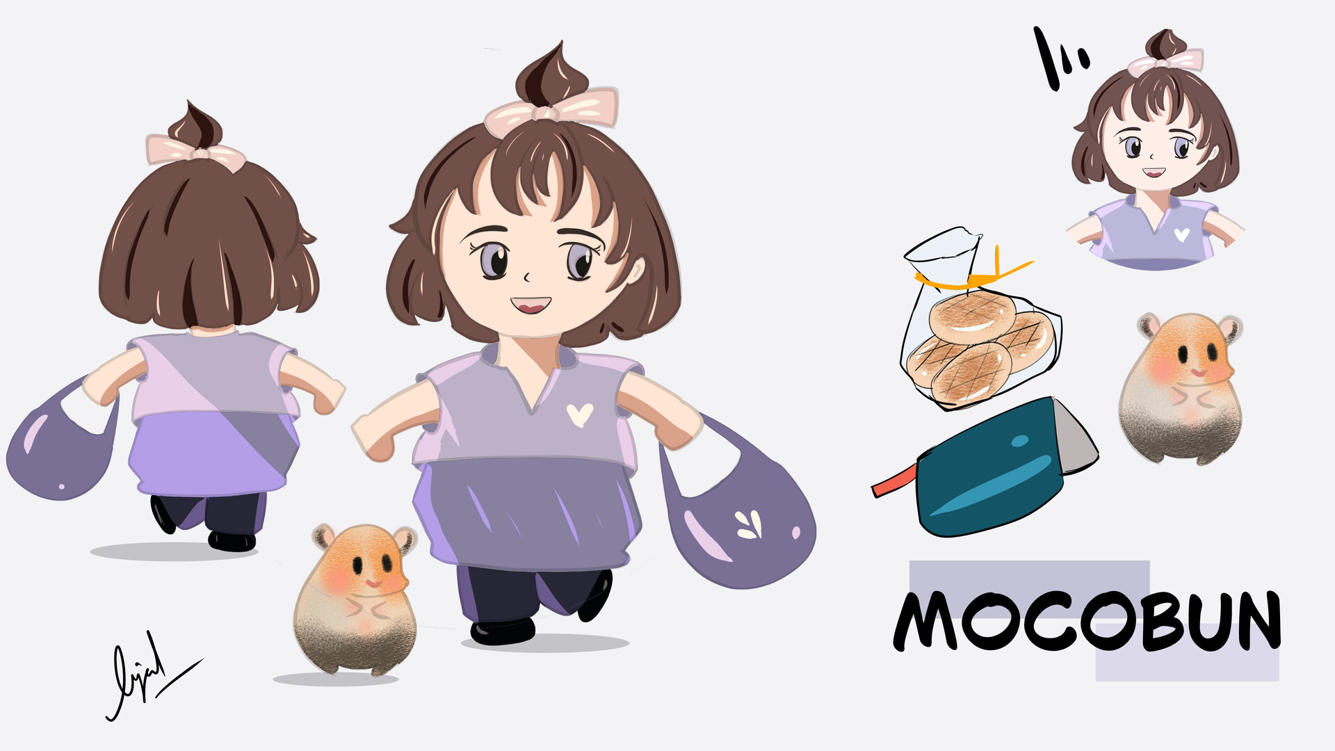 ArtStation - Little bun style ( inspired by chibi art style)