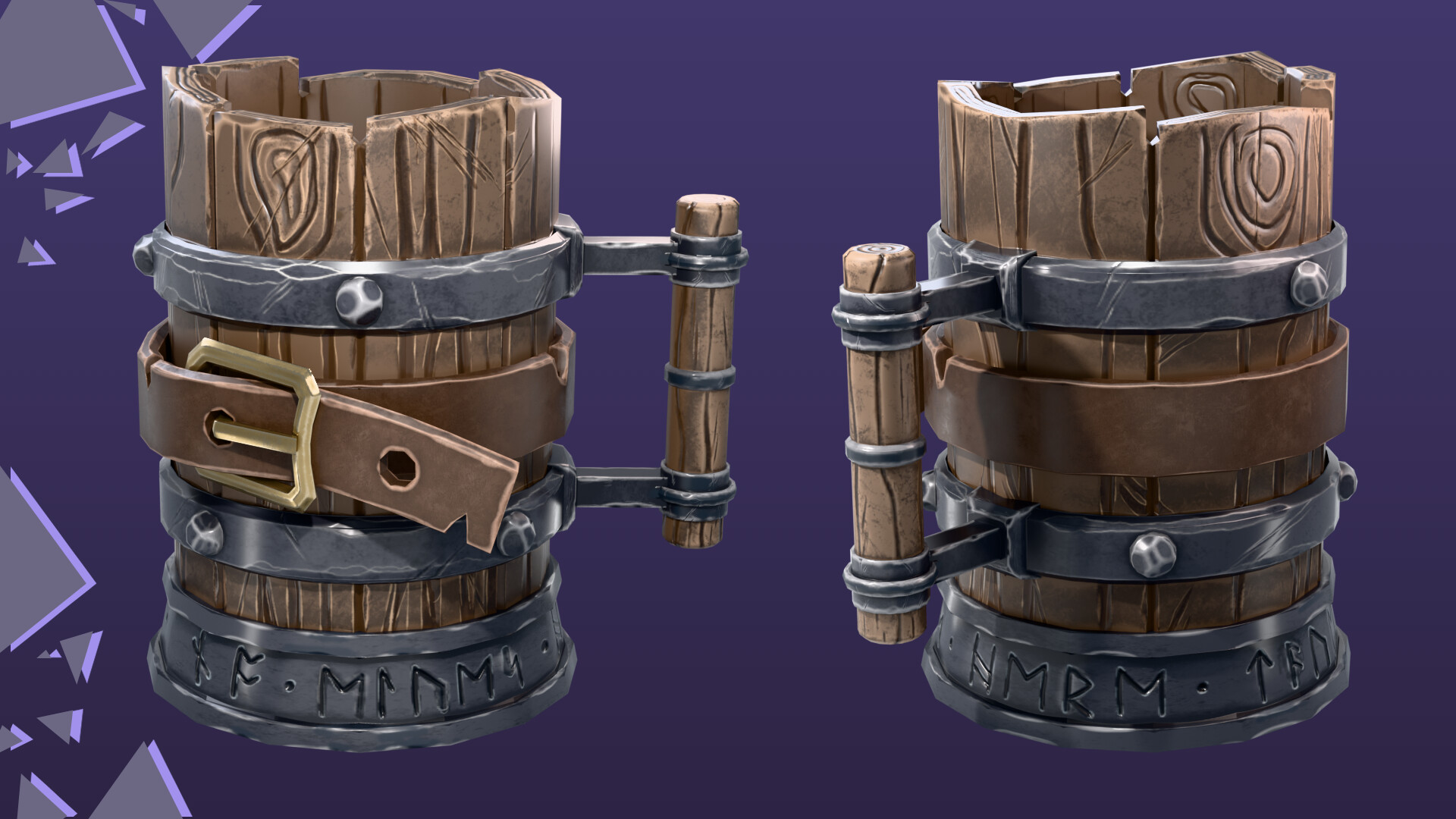 ArtStation - Stylised Dwarven Fantasy Tankard ・ ゲーム向け手描きモデル