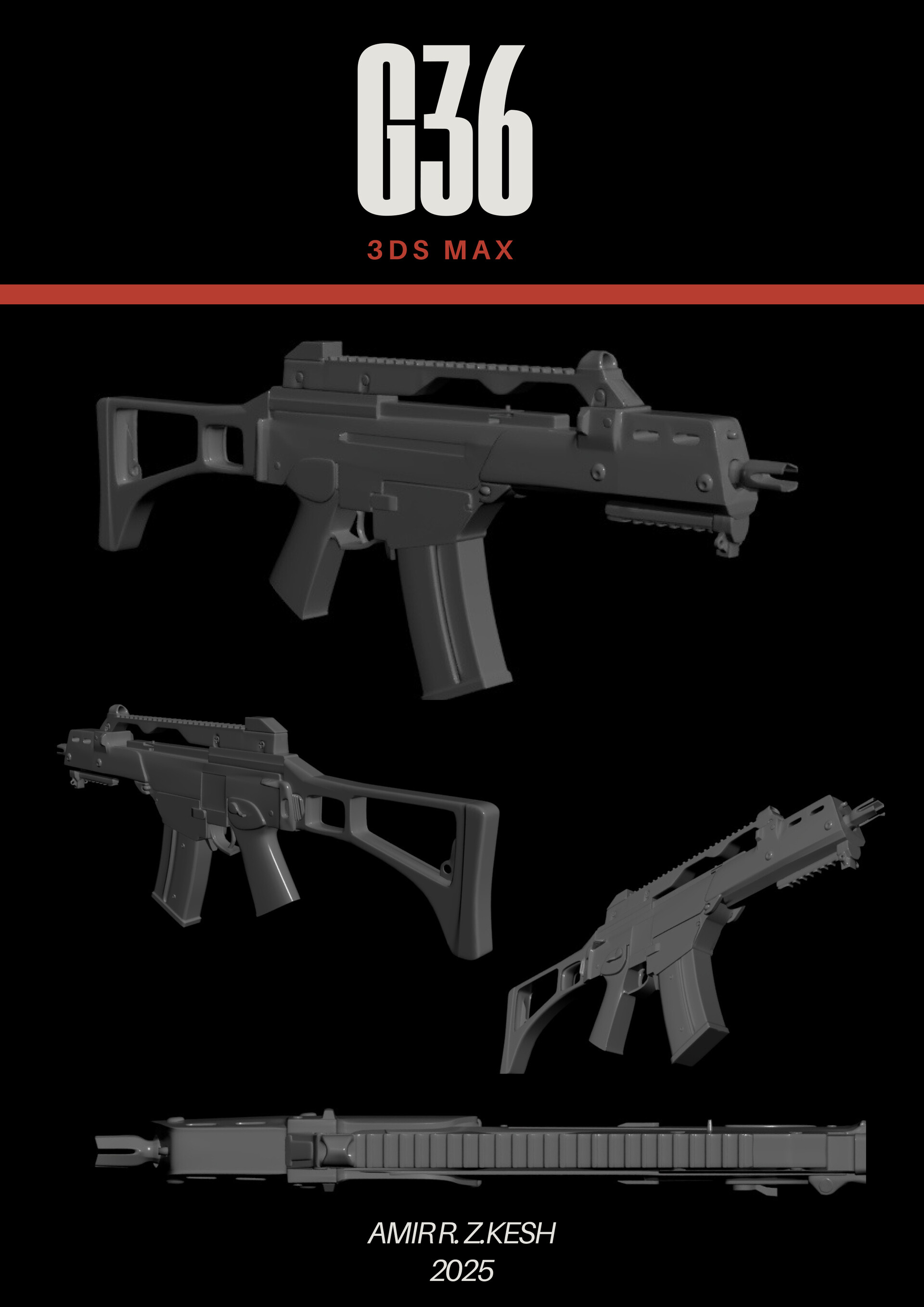 ArtStation - High-Poly G36 Weapon