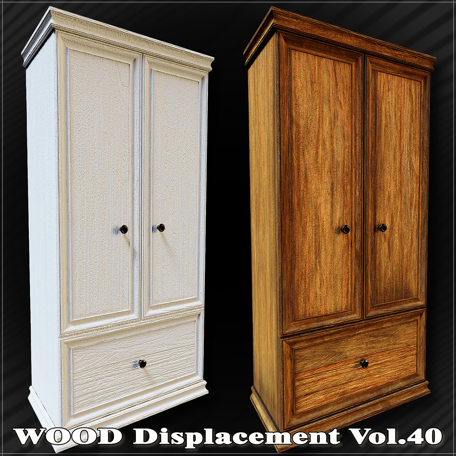 ArtStation - Wood Displacement Textures