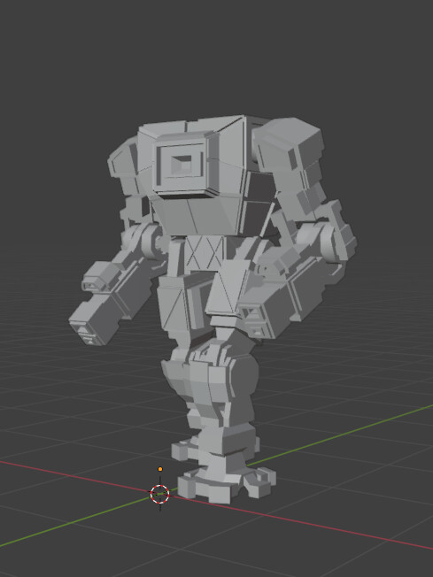 ArtStation - Mid Poly Mech Model (Past Work)
