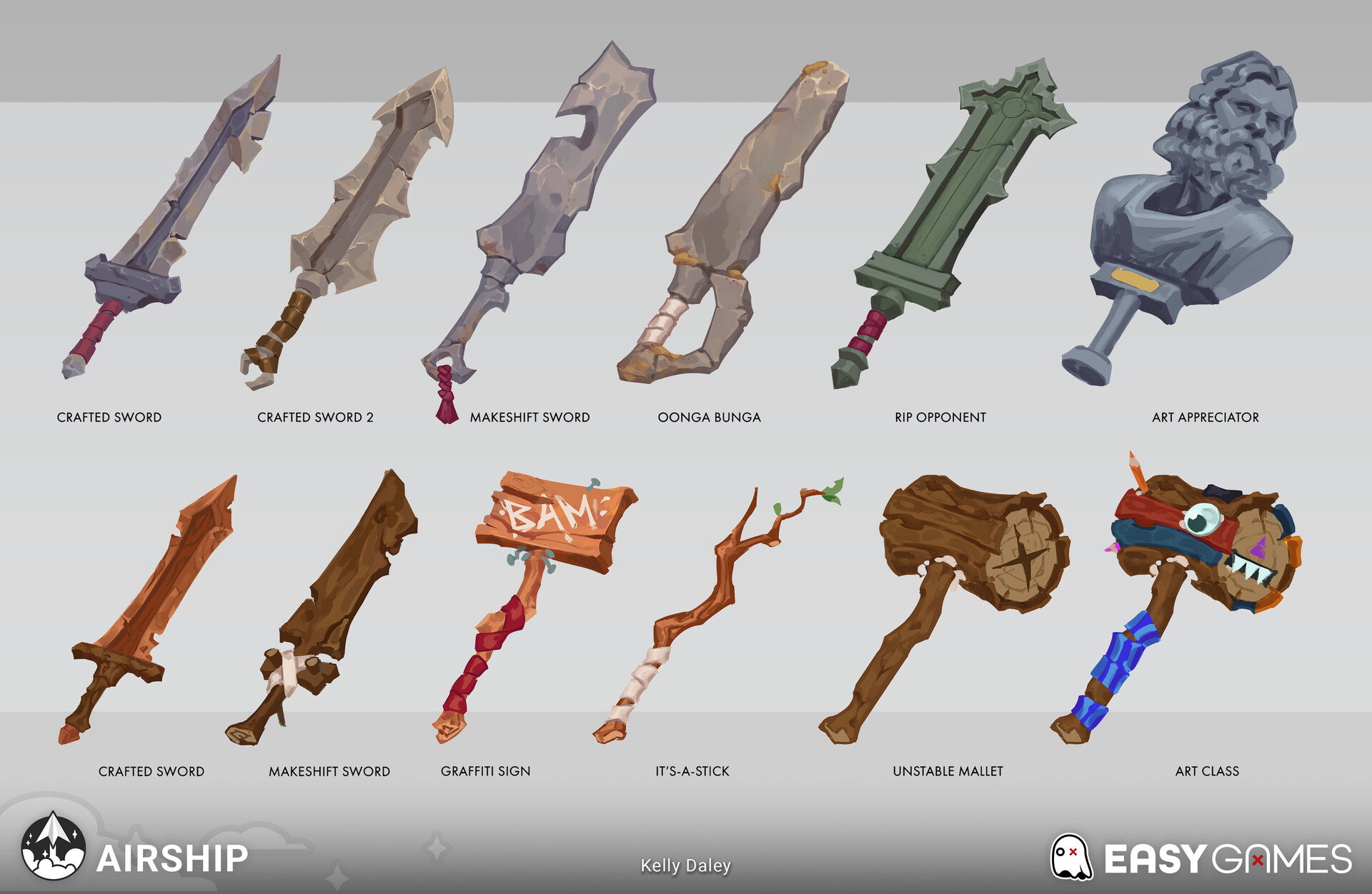 Kelly Daley Portfolio - Airship Visdev Armor and Weapons