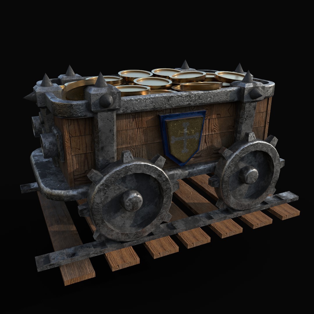 ArtStation - Gold Mine Cart