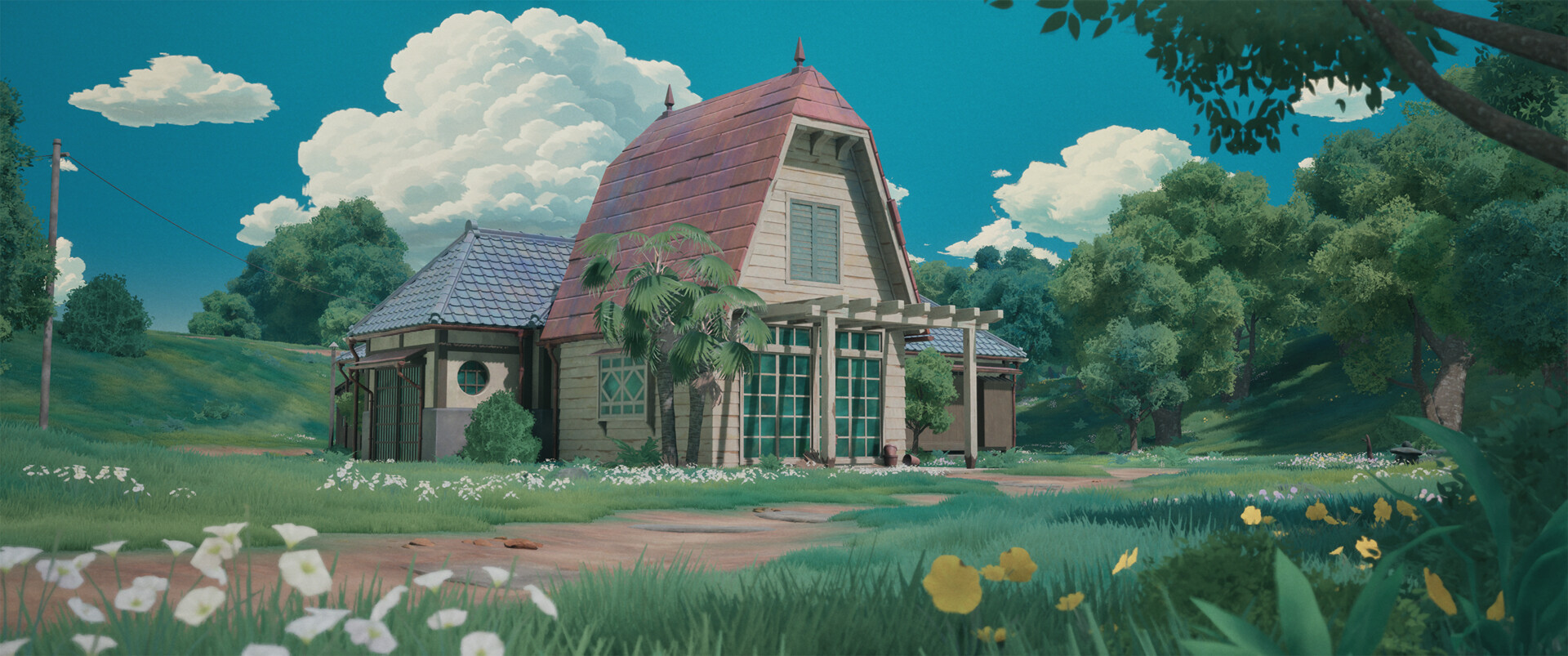 ArtStation - Ghibli Style Scene