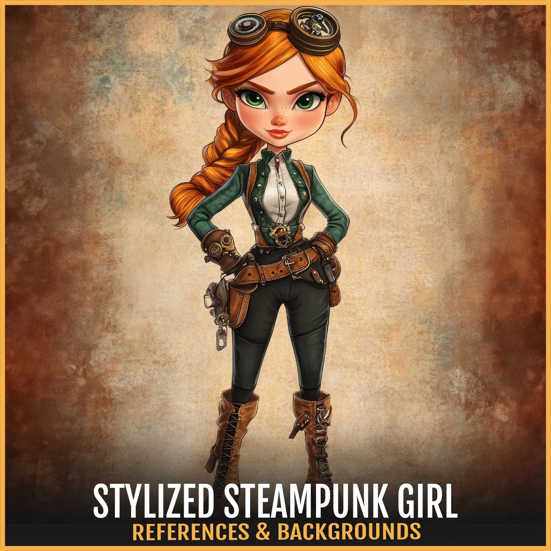 ArtStation - 303 Stylized Steampunk Girl