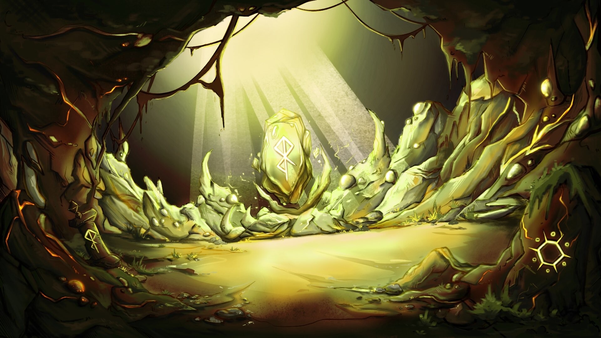 ArtStation - INTO THE MAW - CAVE BACKGROUND RENDER