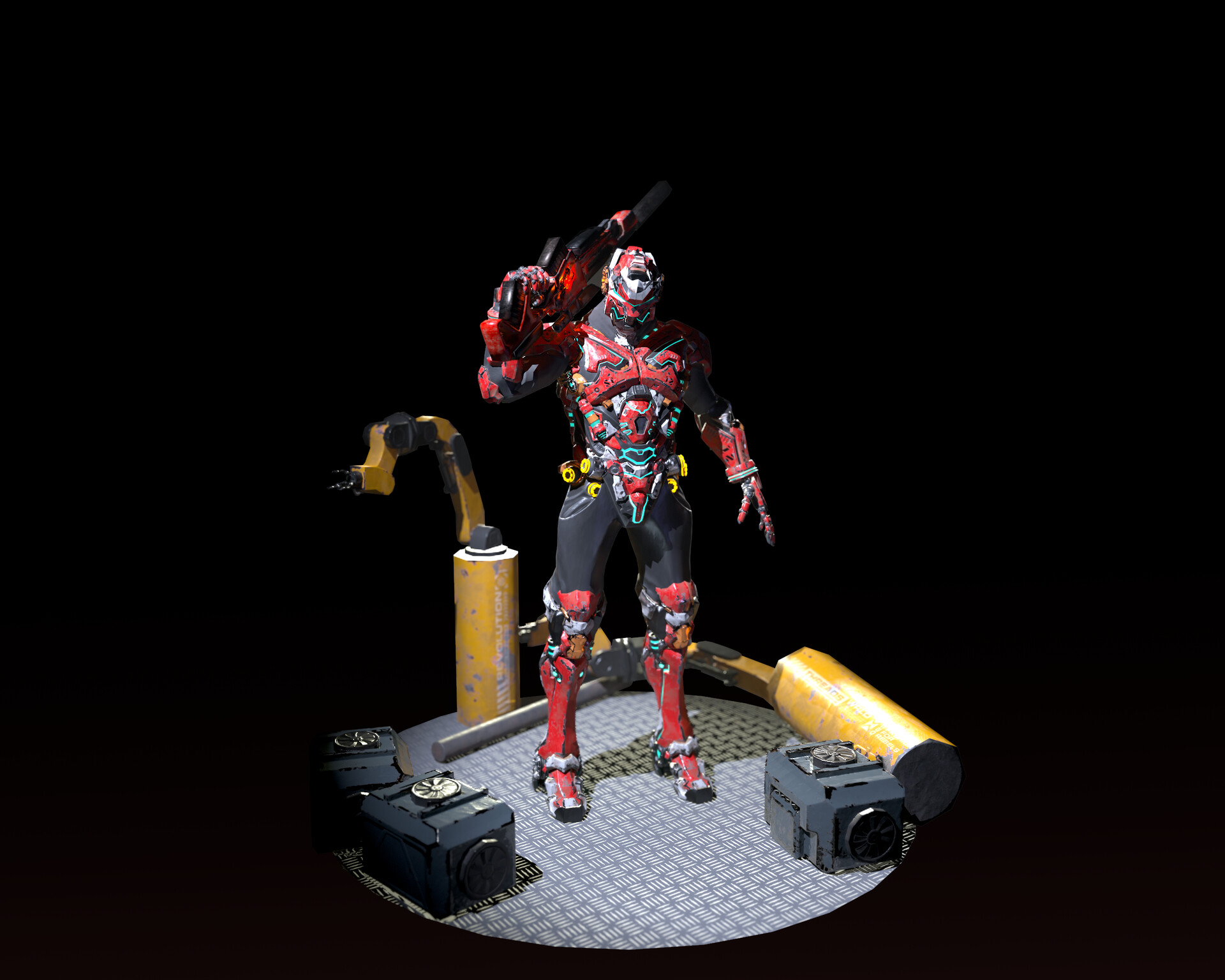 ArtStation - SF_Cyborg_Red