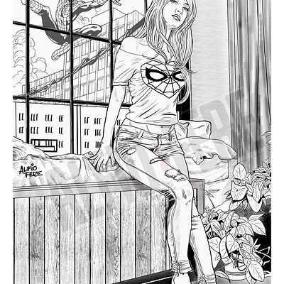 mary jane watson coloring page