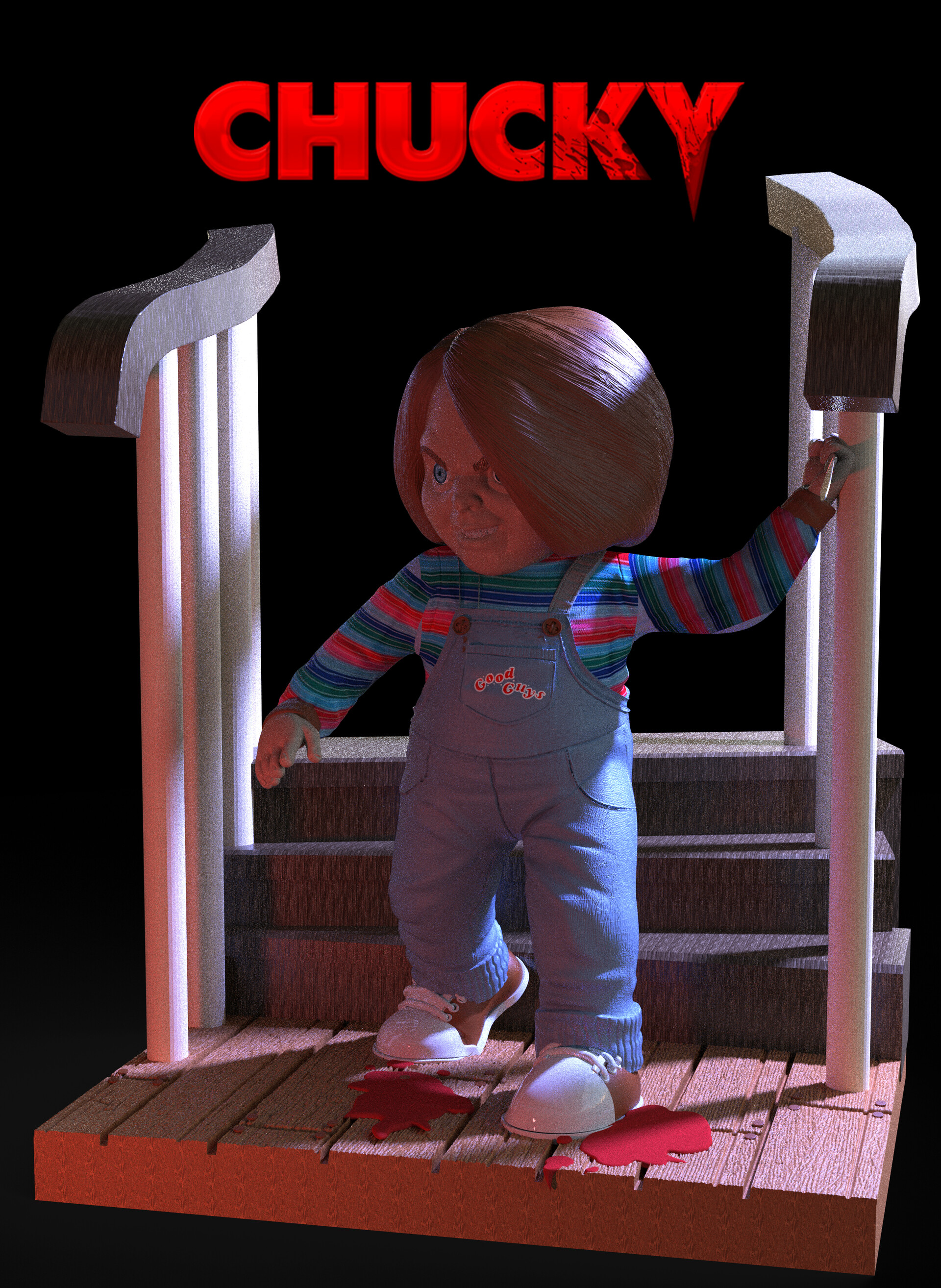 ArtStation - "Chucky, the killer doll"