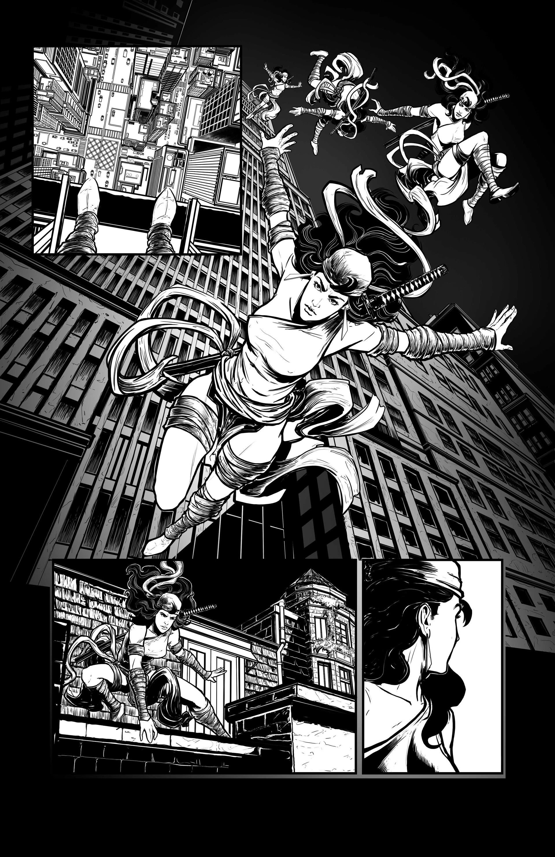 ArtStation - Comic pages (Elektra Vs. Ironfist)