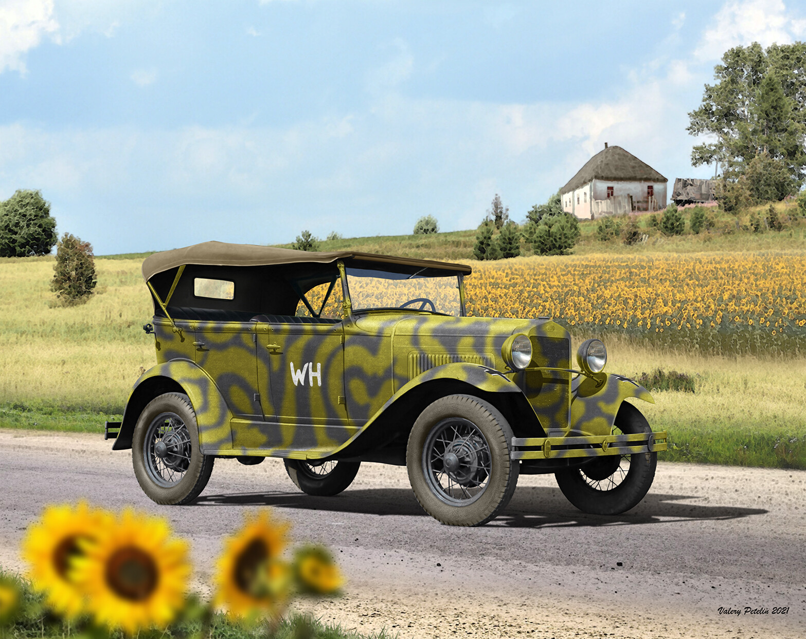 ArtStation - GAZ-A WH (german service) (box art for ICM)