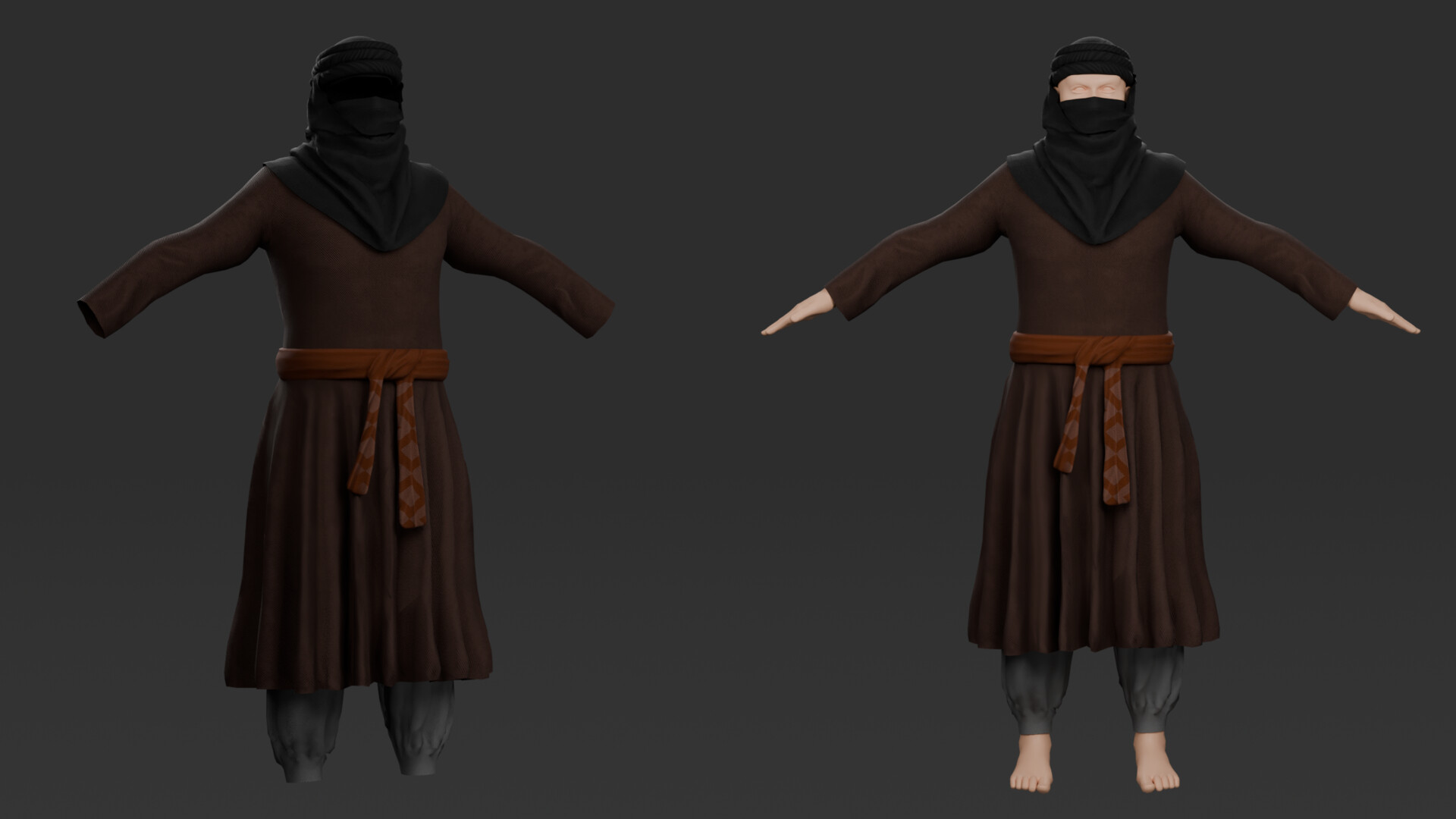 Robin - Desert Nomad Outfit – 3D Character Clothing