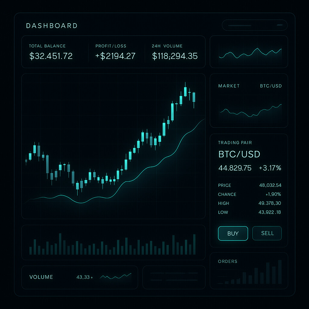 ArtStation - Futuristic Trading UI Dashboard