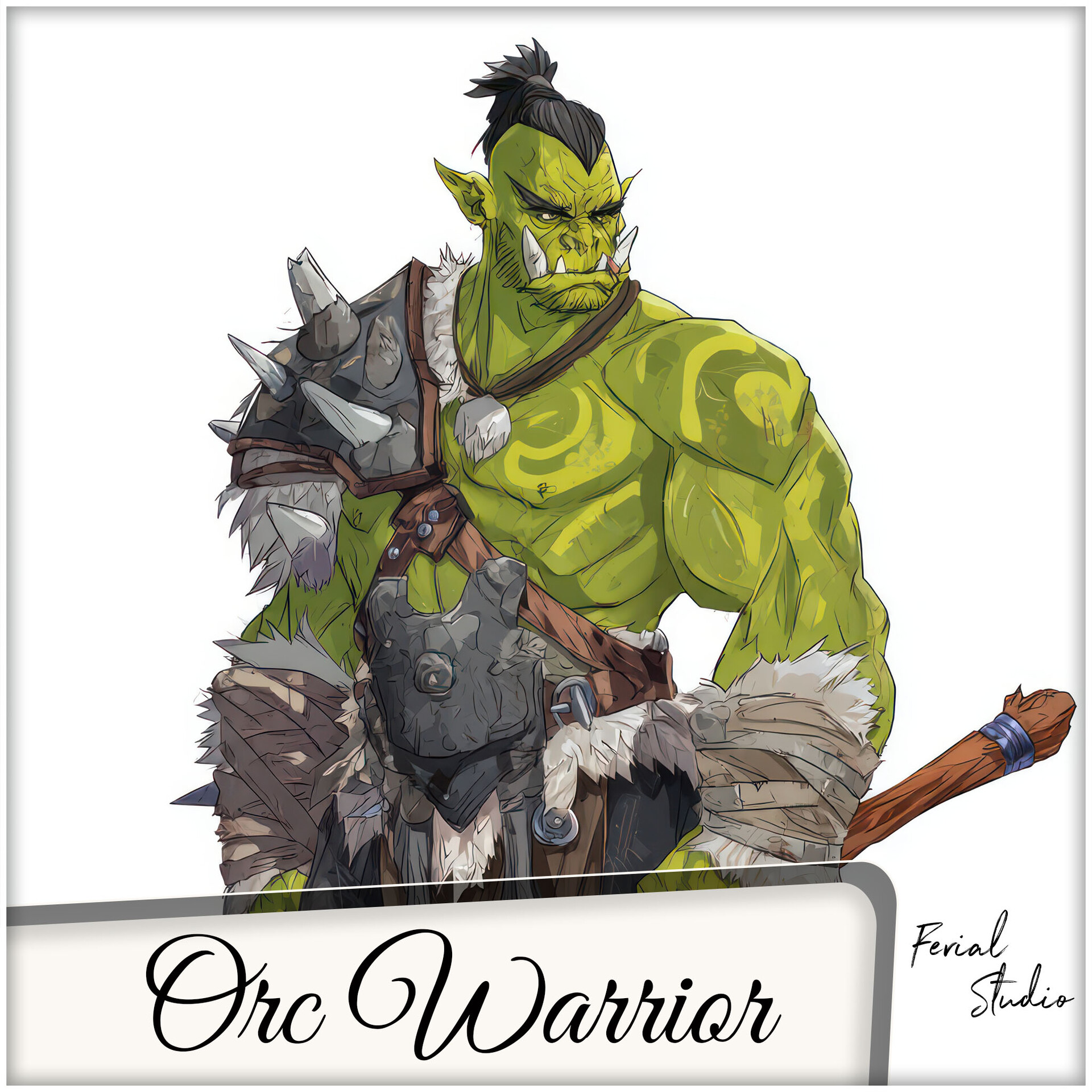 ArtStation - 🔹220 Orc Warrior - Cartoon Character Reference Image Pack ...