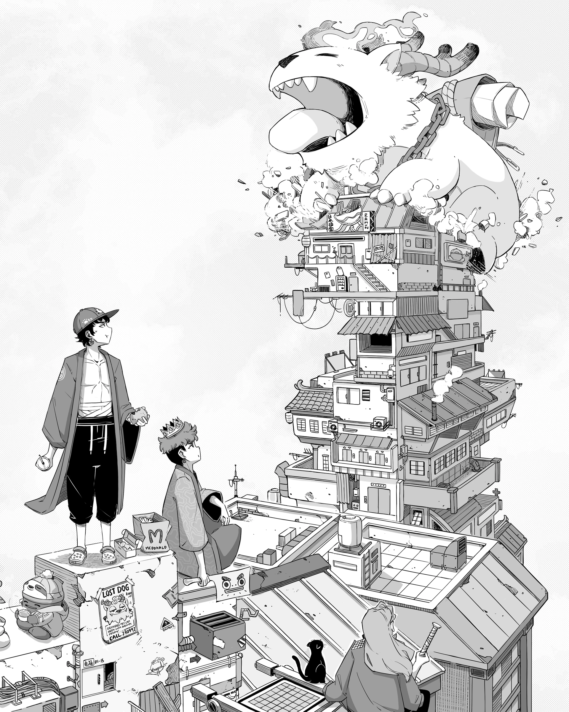 ArtStation - Lunchtime Chaos | ランチタイムの混乱 🍔🥤