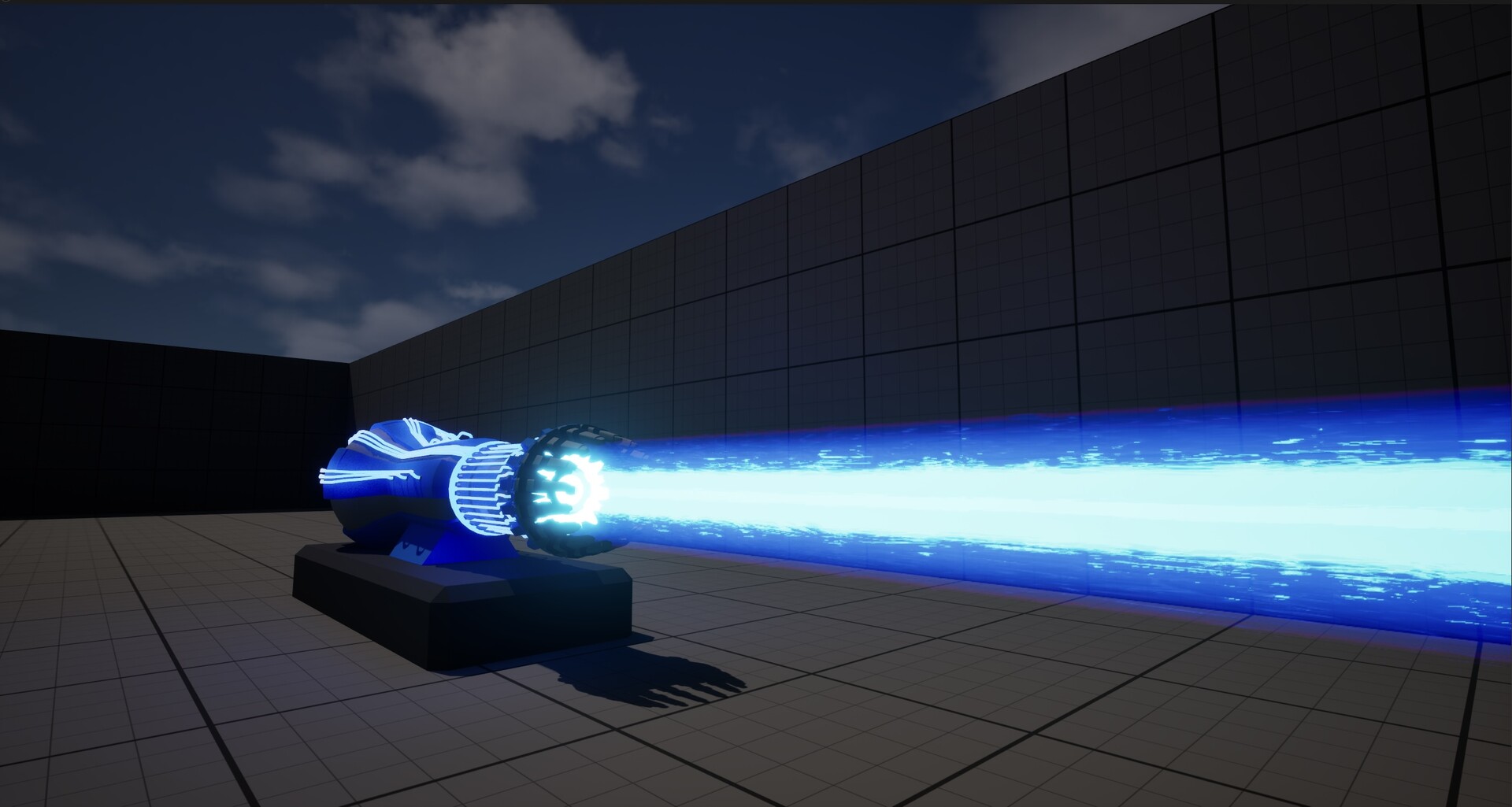 ArtStation - Sci-fi Laser Beam with Destruction Wall