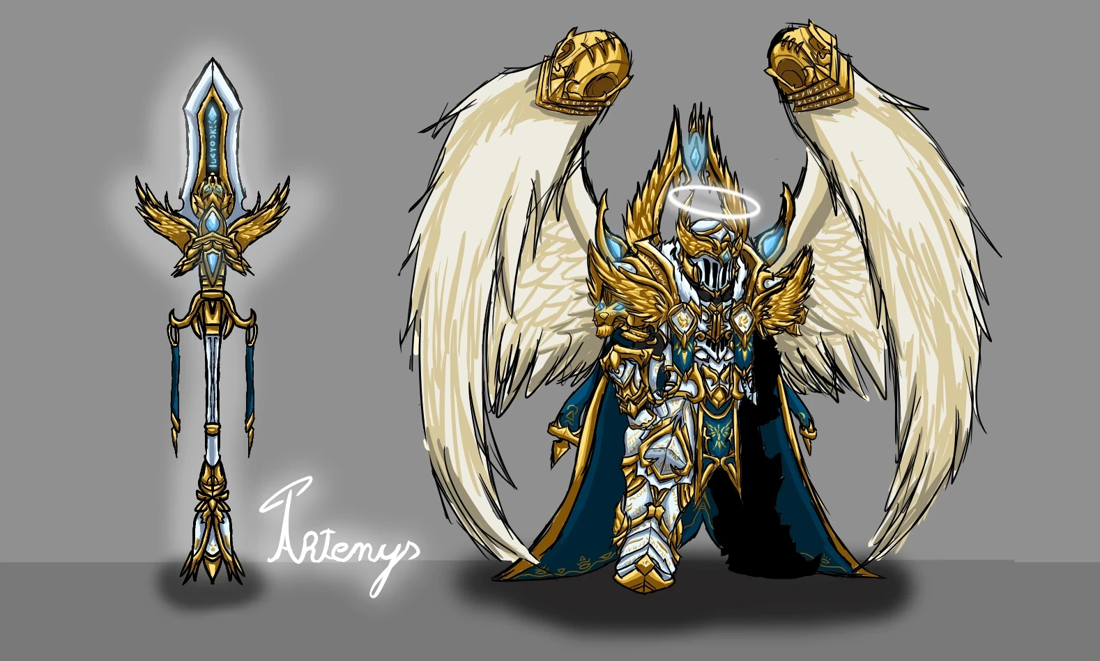 ArtStation - [AQW Armor Concept] Brighthaven General V1