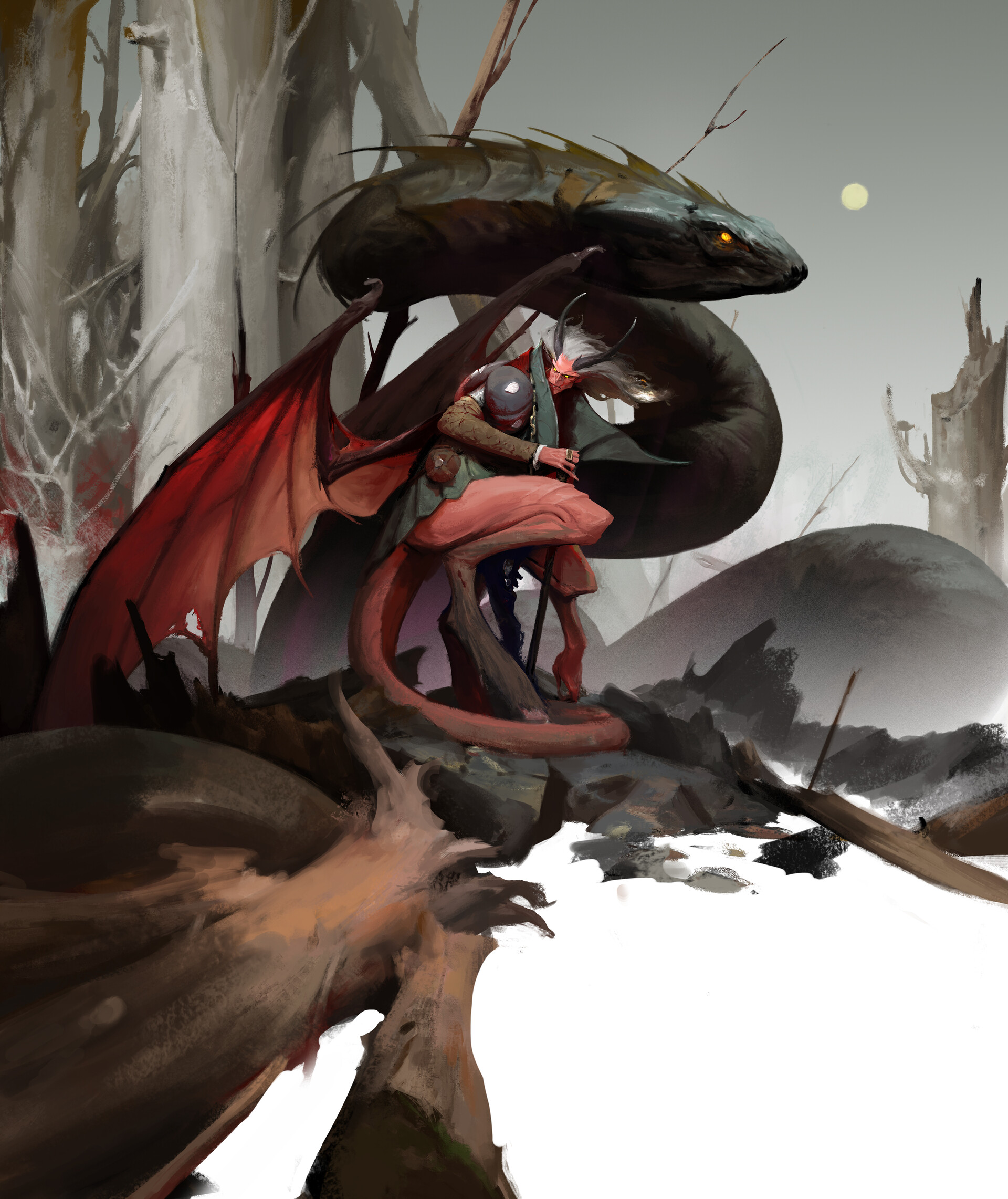 ArtStation - snake&demon