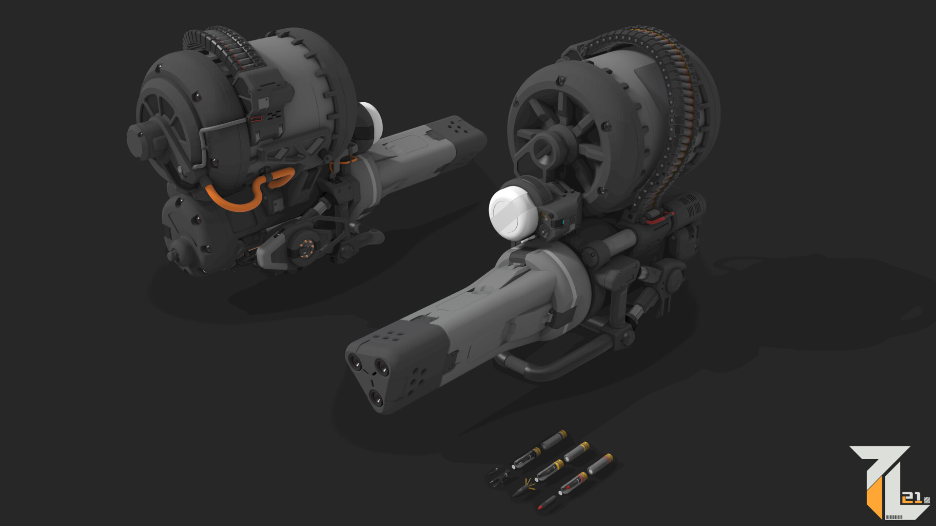 ArtStation - 20MM GATLING CANNON SYSTEM